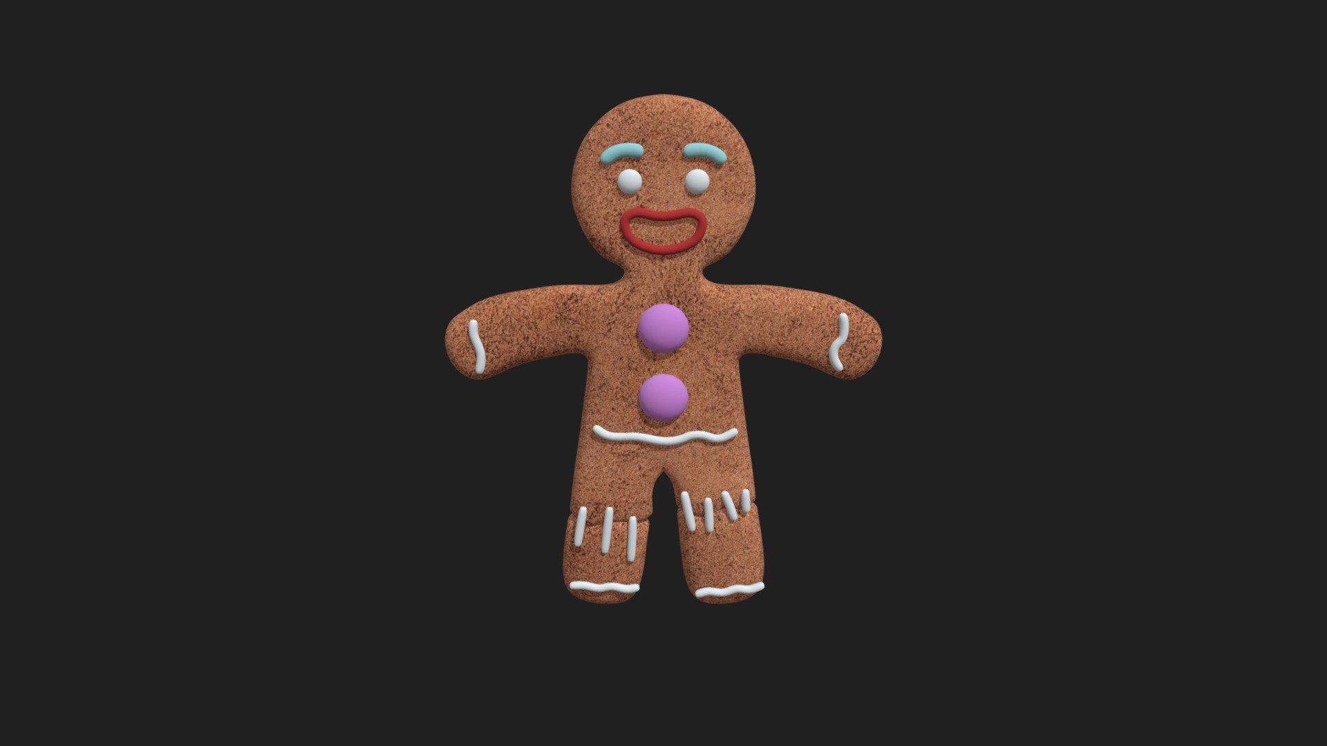 Gingerbread Man - Download Free 3D model by apirozkov1988 [a39b6e1 ...