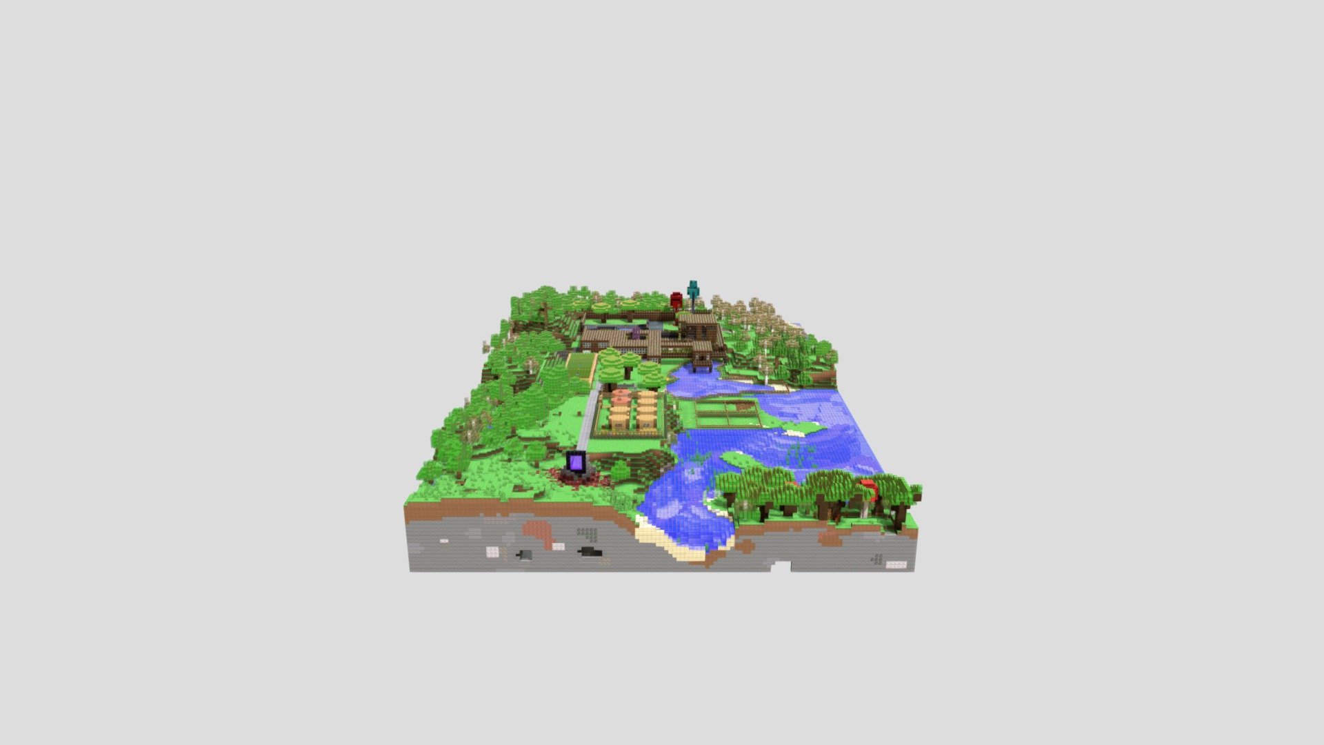 Minecraft SMP 1.17.1 house - 3D model by CowTech [a39be97] - Sketchfab