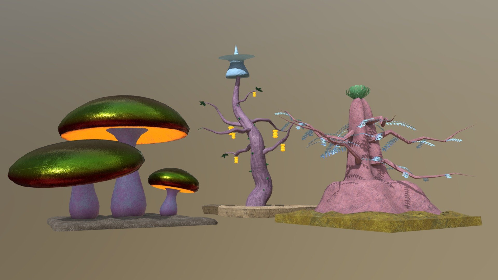 Alien Plants - 3D model by aparisi [a39c9d8] - Sketchfab