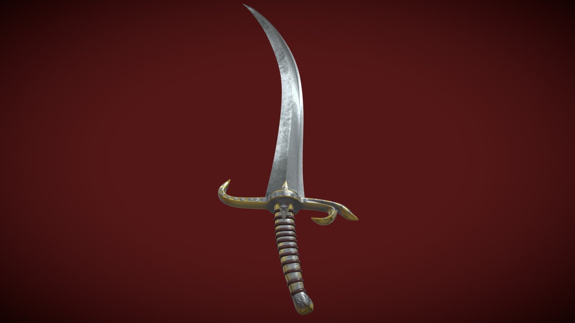 0030 - Crescent Sword Metin2 - 3D model by VaclavGood [a39f25d] - Sketchfab
