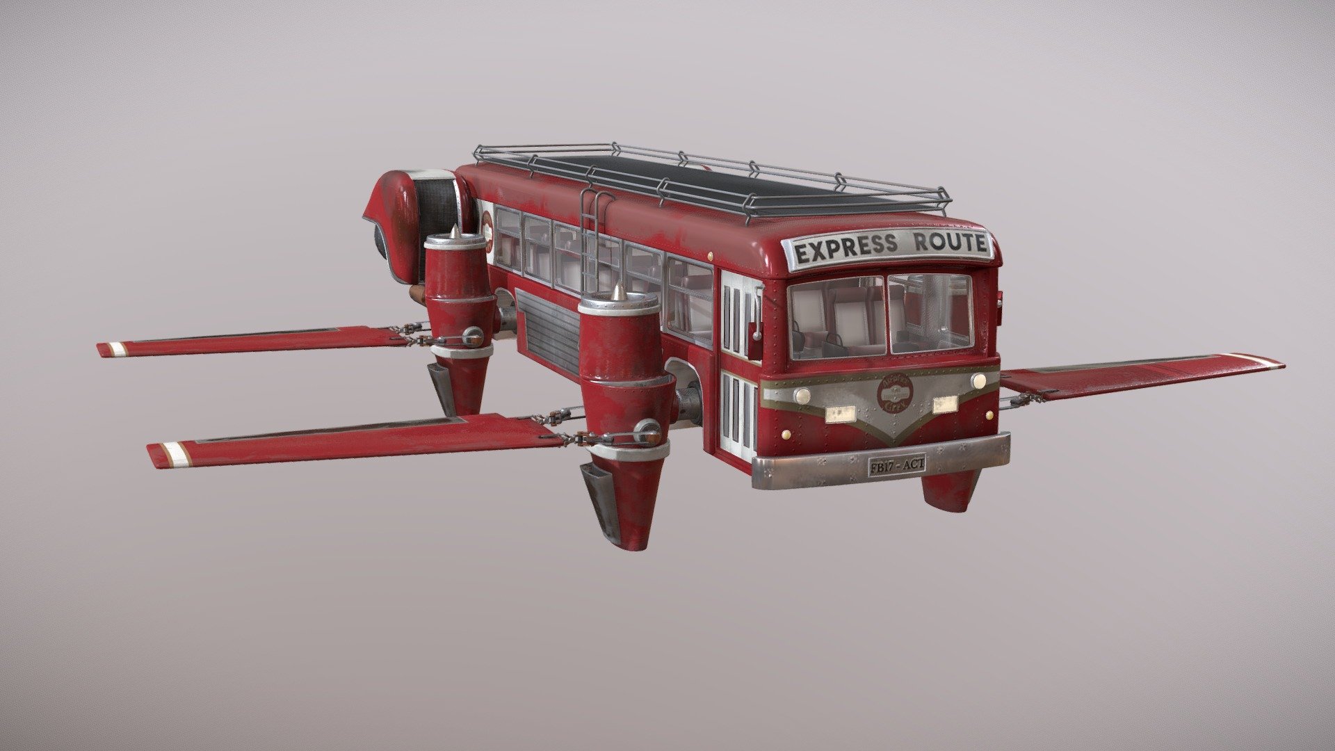 Aerial Mass Transportation vehicle "Sky Bus" - 3D model by alecknott1 ...
