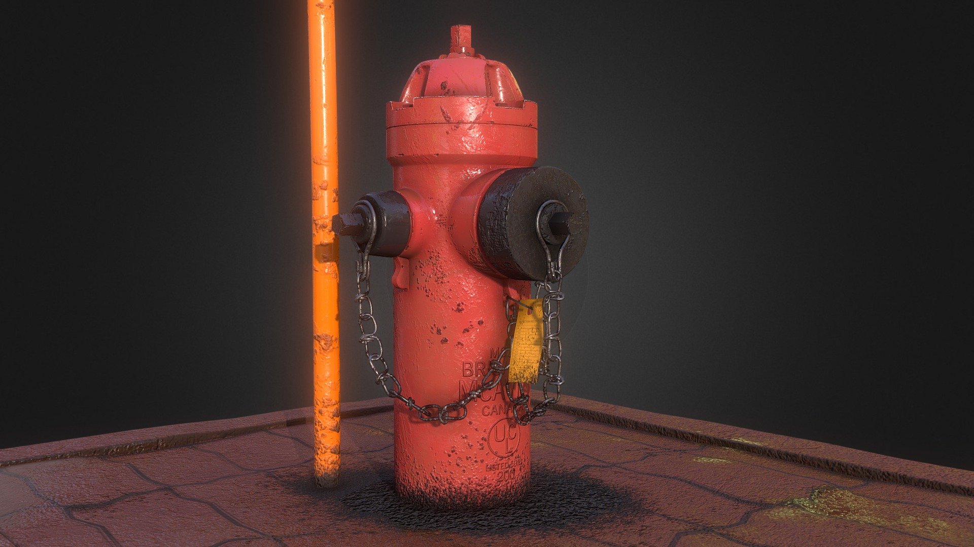 Fire Hydrant Sidewalk Scene - 3D model by Juan Coprada ...