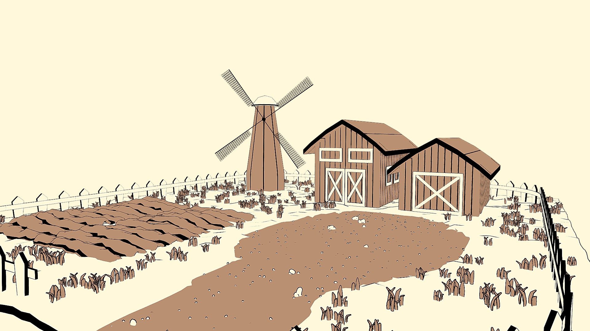 [Inktober2022] Day 31_Farm - 3D model by Glub (@GlubGraphics) [a3a11e9 ...