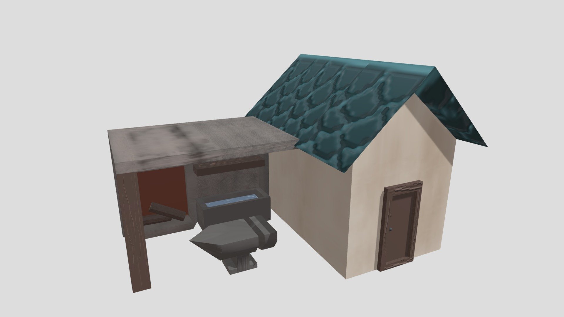 Blacksmith Building - 3D model by teo!! (@teodactyl) [a3a121c] - Sketchfab