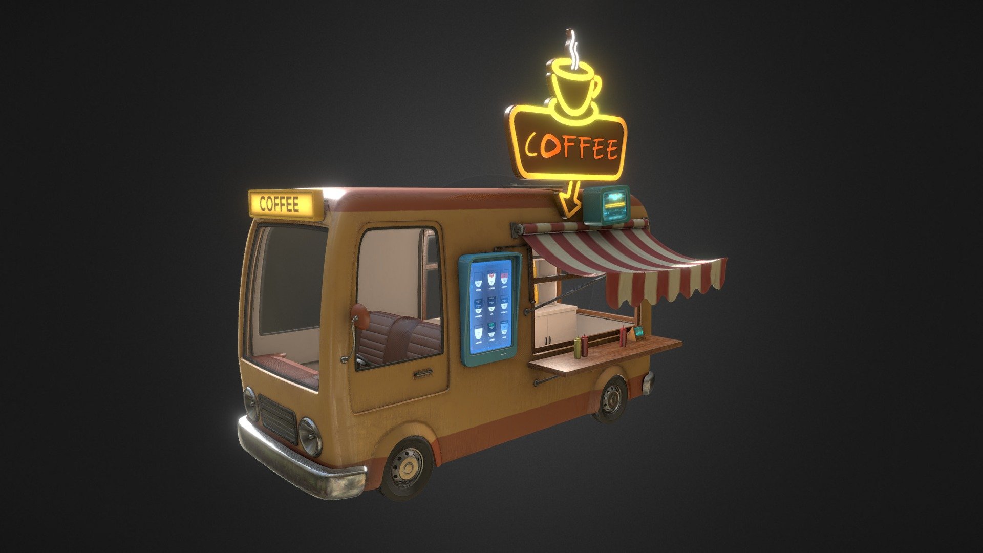 Cyberpunk Cafe Van - Buy Royalty Free 3D model by Studio 795 (@studio ...