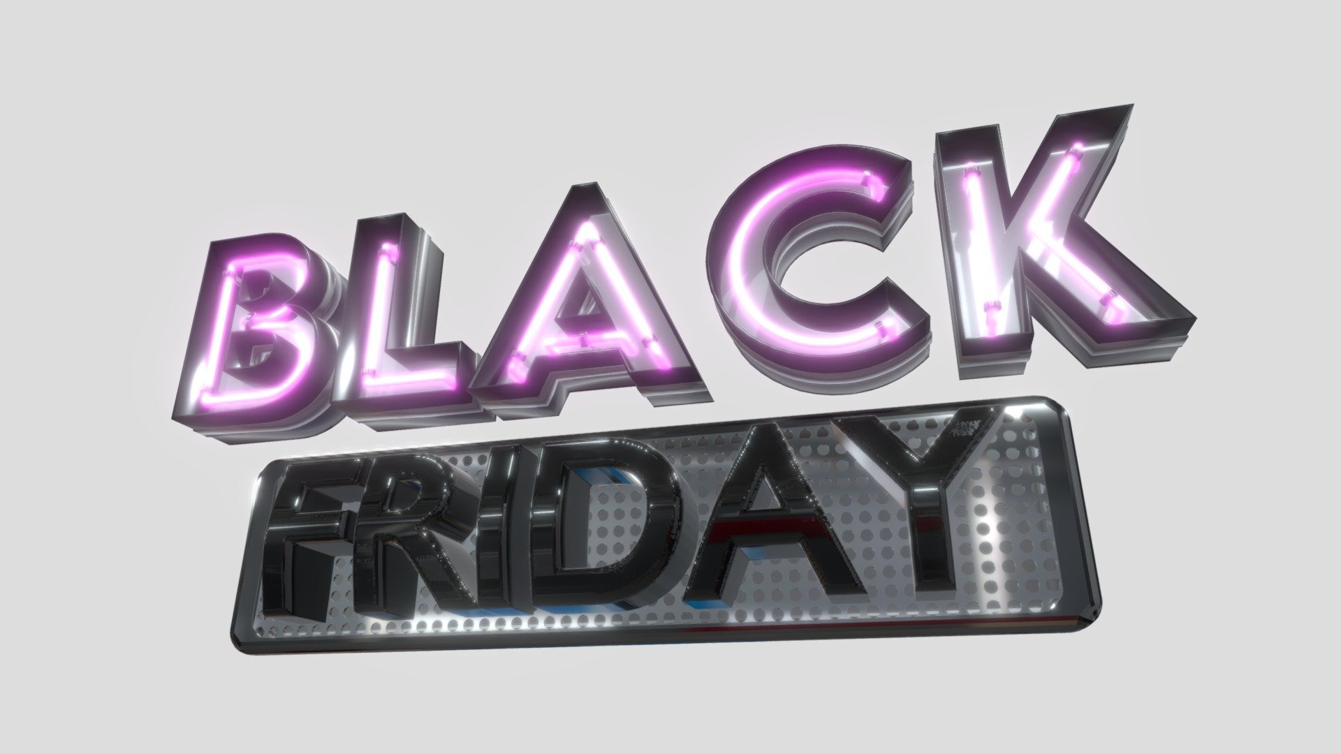 Black Friday Logo 3D - Download Free 3D model by William Bessa ...