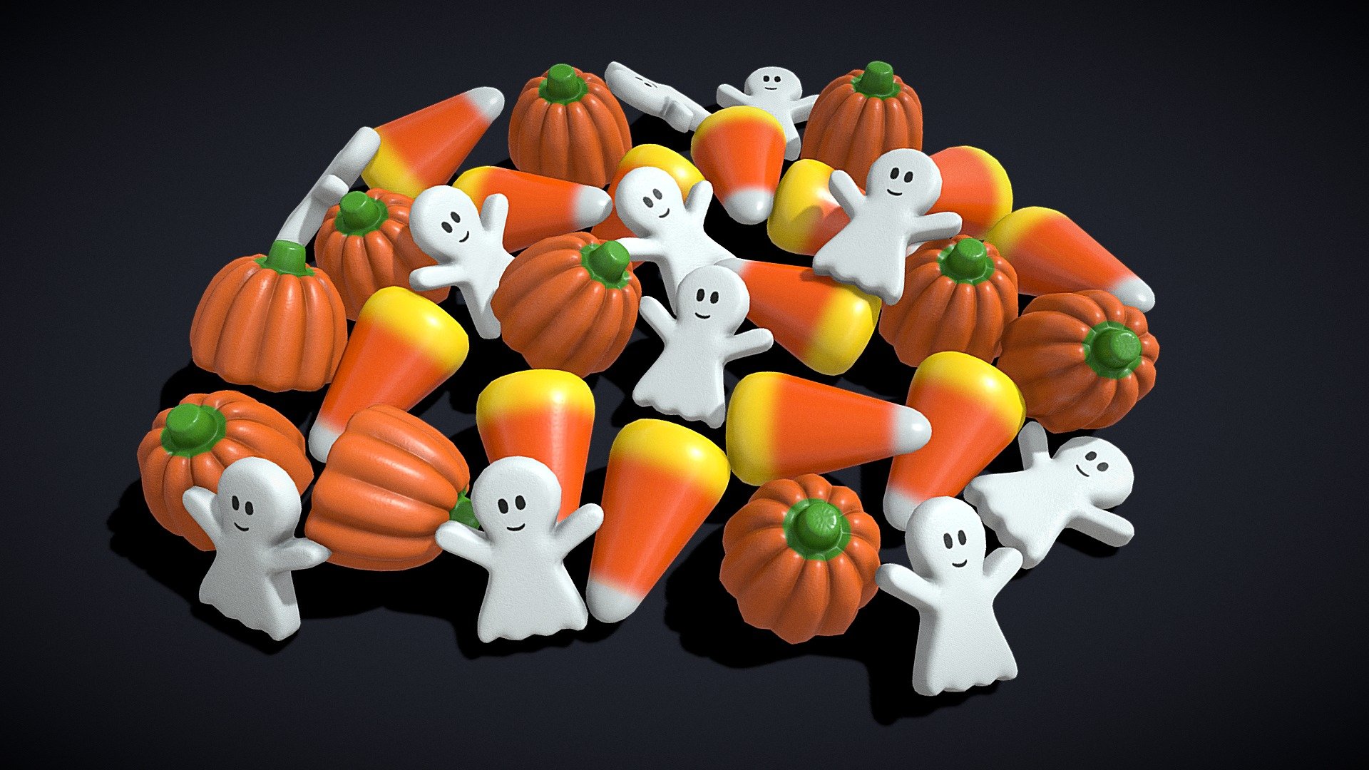 Ghost Candy Halloween Mix - Buy Royalty Free 3D model by ...
