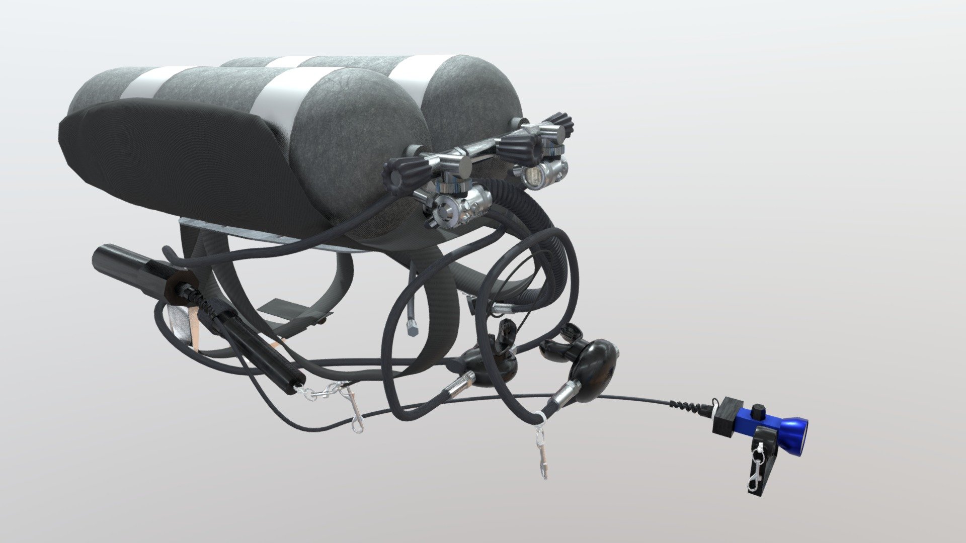 Scuba Double 16l Tanks - 3D model by Roger Lacasse (@rlacasse67 ...