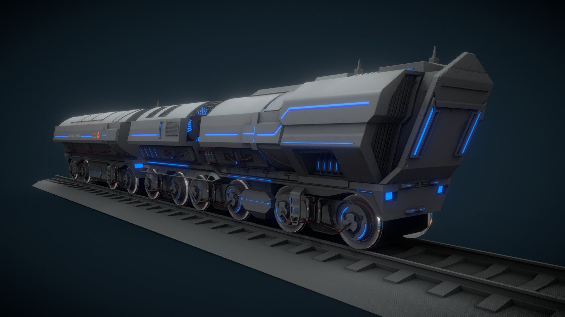 Driverless cargo train - Buy Royalty Free 3D model by maxpsr [a3a9e3e ...