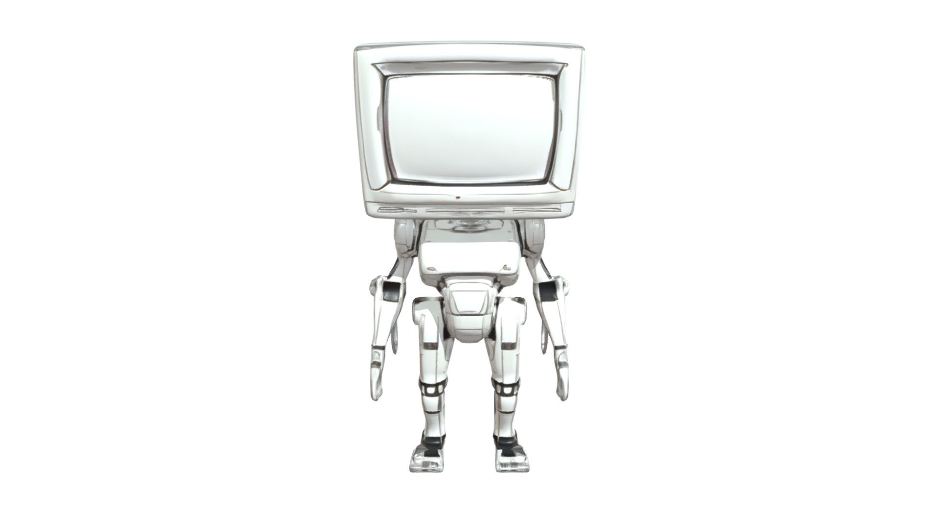 Robot with television head - 3D model by After Basics (@sarandevdvpm ...