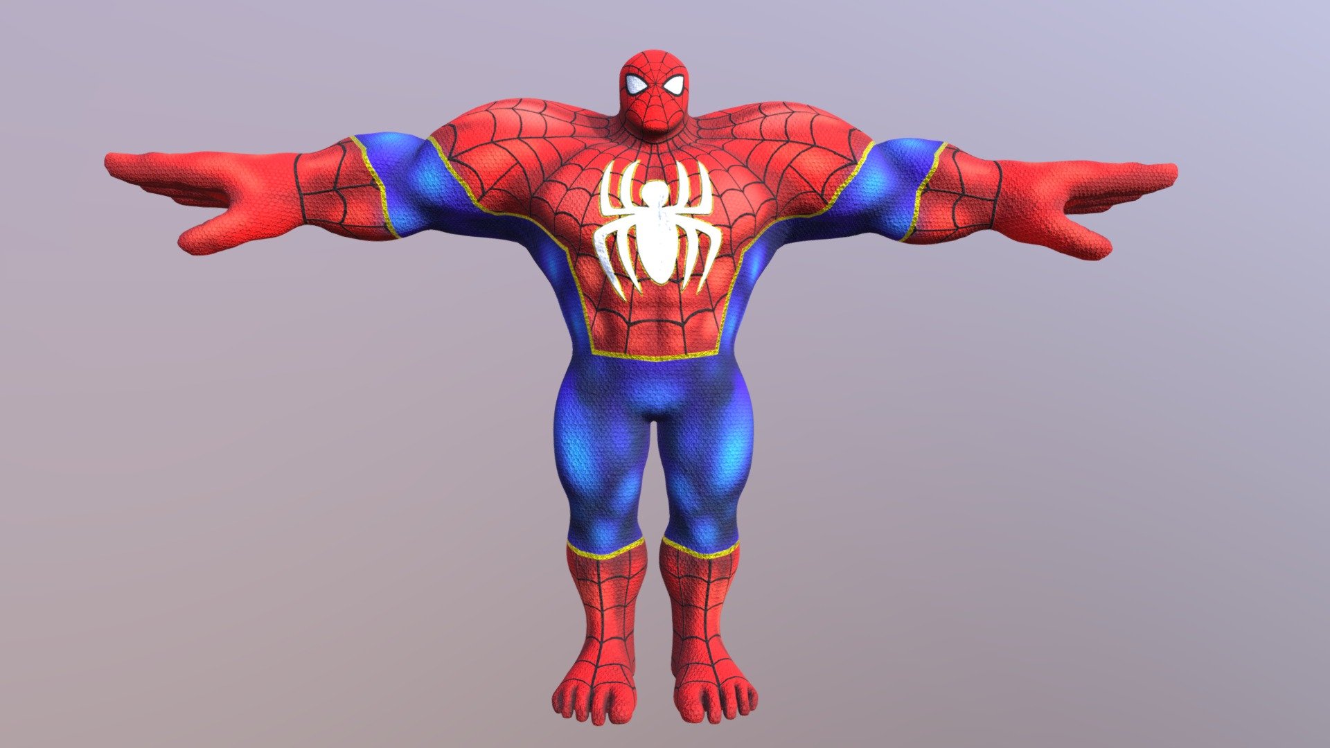 Spider Man Muscle - Buy Royalty Free 3D model by Pixelbox Studio ...