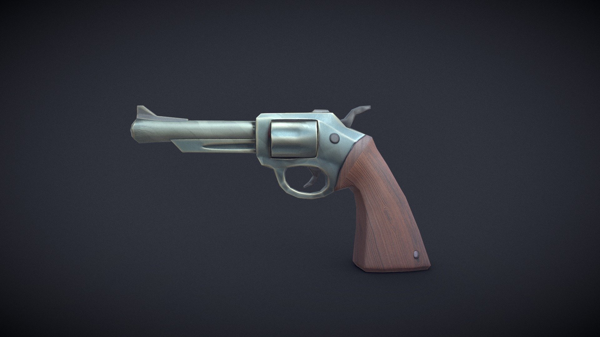 Stylized Pistol - Game Asset - 3D model by gamedevfred [a3b40f2 ...