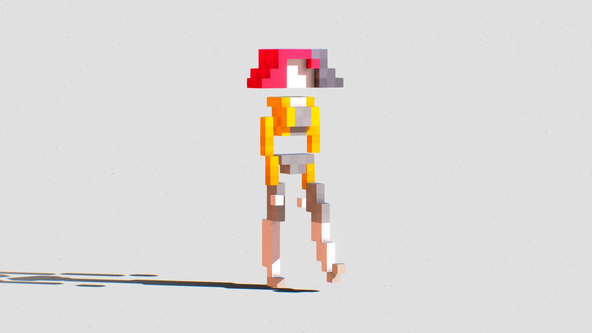 Voxel Animation - Walk cycle - 3D model by Dima's Voxel (@DimasVoxel ...