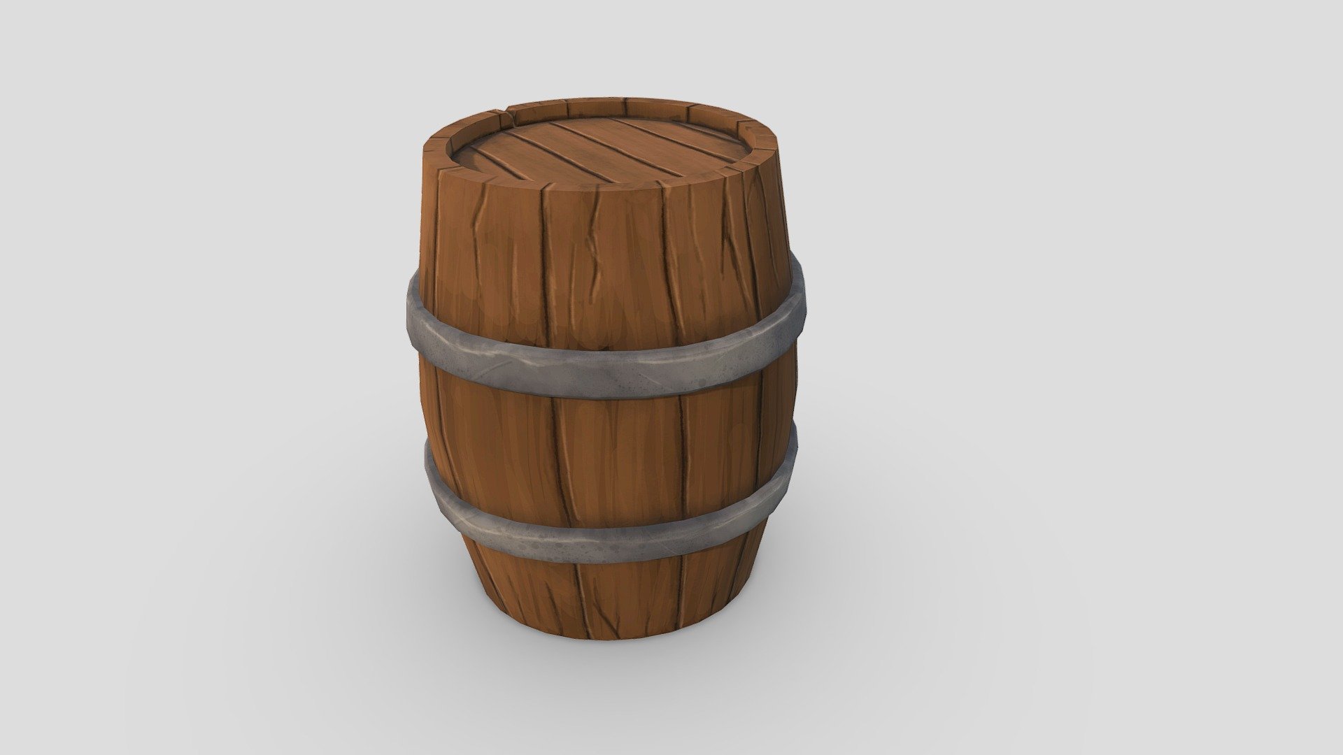 Handpainted Stylised Barrel - 3D model by SzymonWegera [a3b82a8 ...