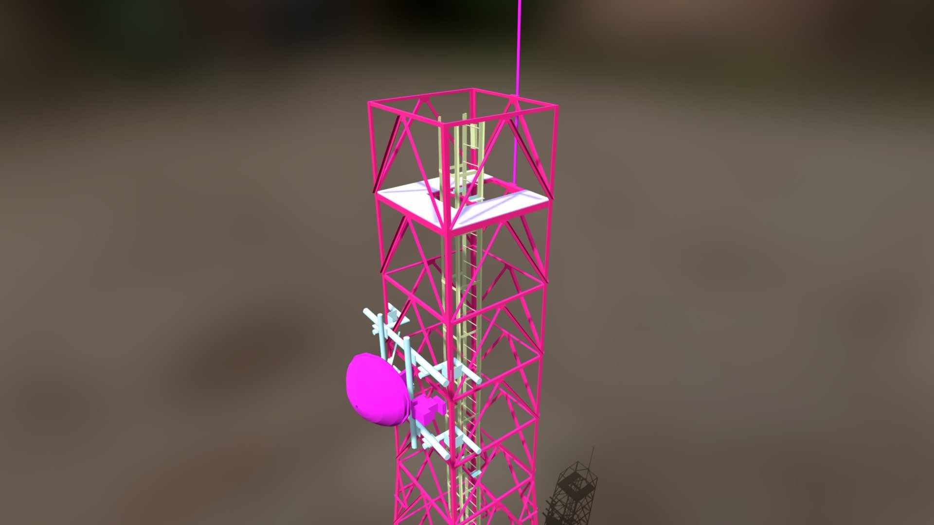Satellite and Lightning Tower - 3D model by Digital BIM Solutions ...