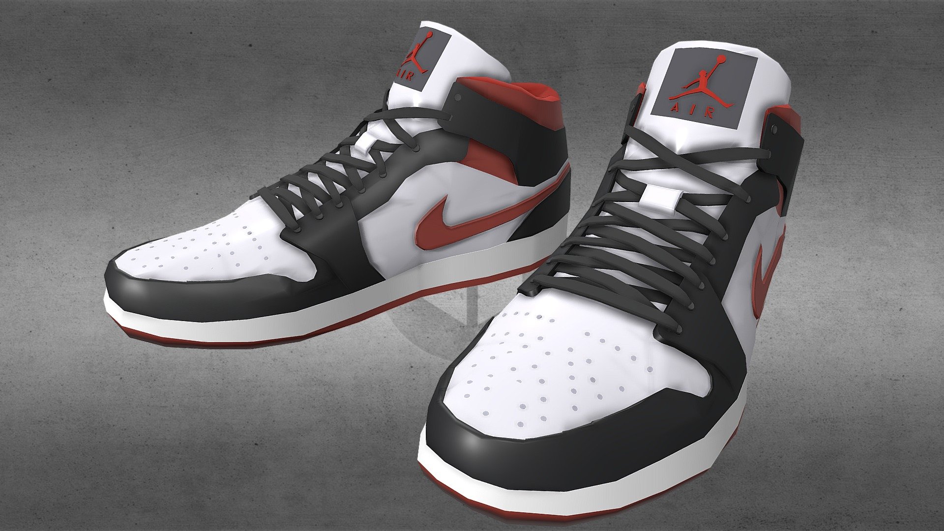 Air Jordan 1 Mid draft - 3D model by Andrew Zotov (@AndrewZotov ...