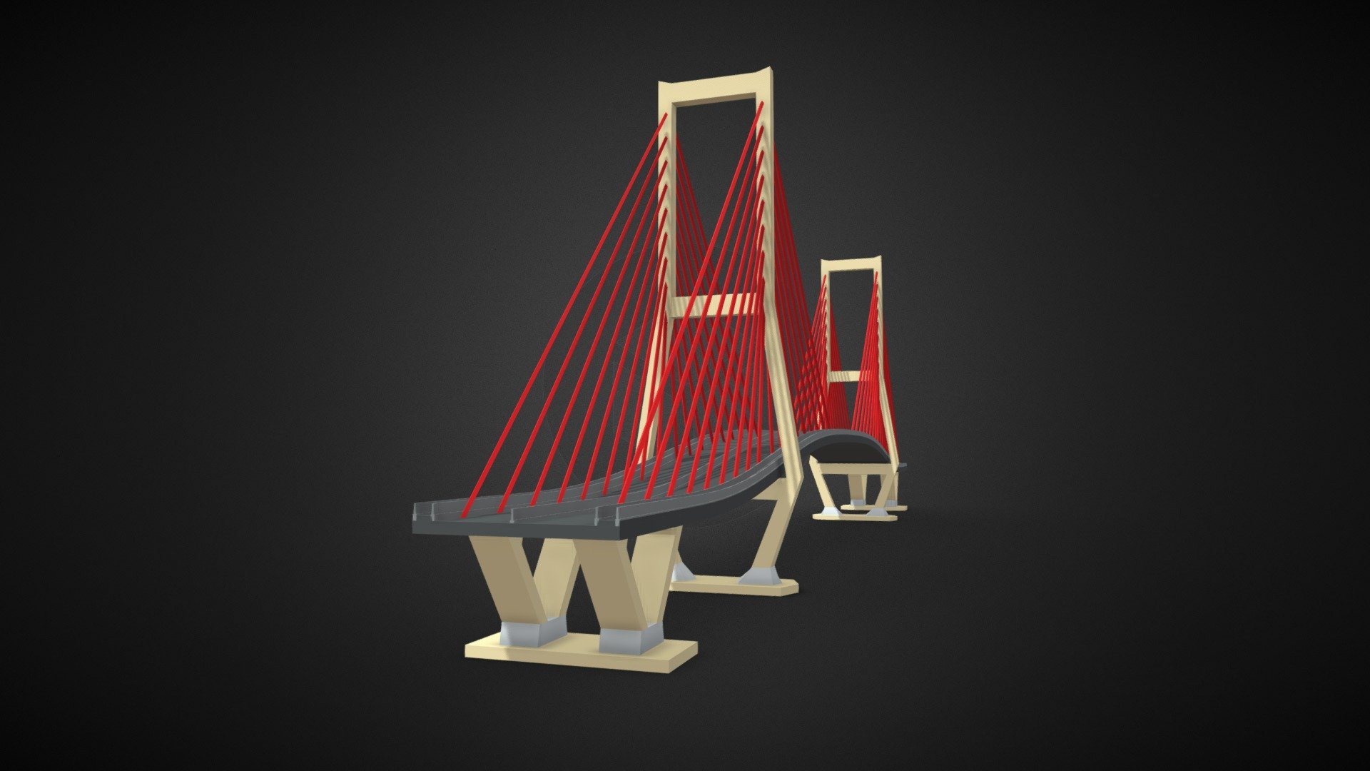 Jembatan Suramadu - Download Free 3D model by giga (@gits3d) [a3b920f ...