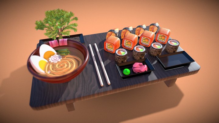 Sushi 3D models - Sketchfab