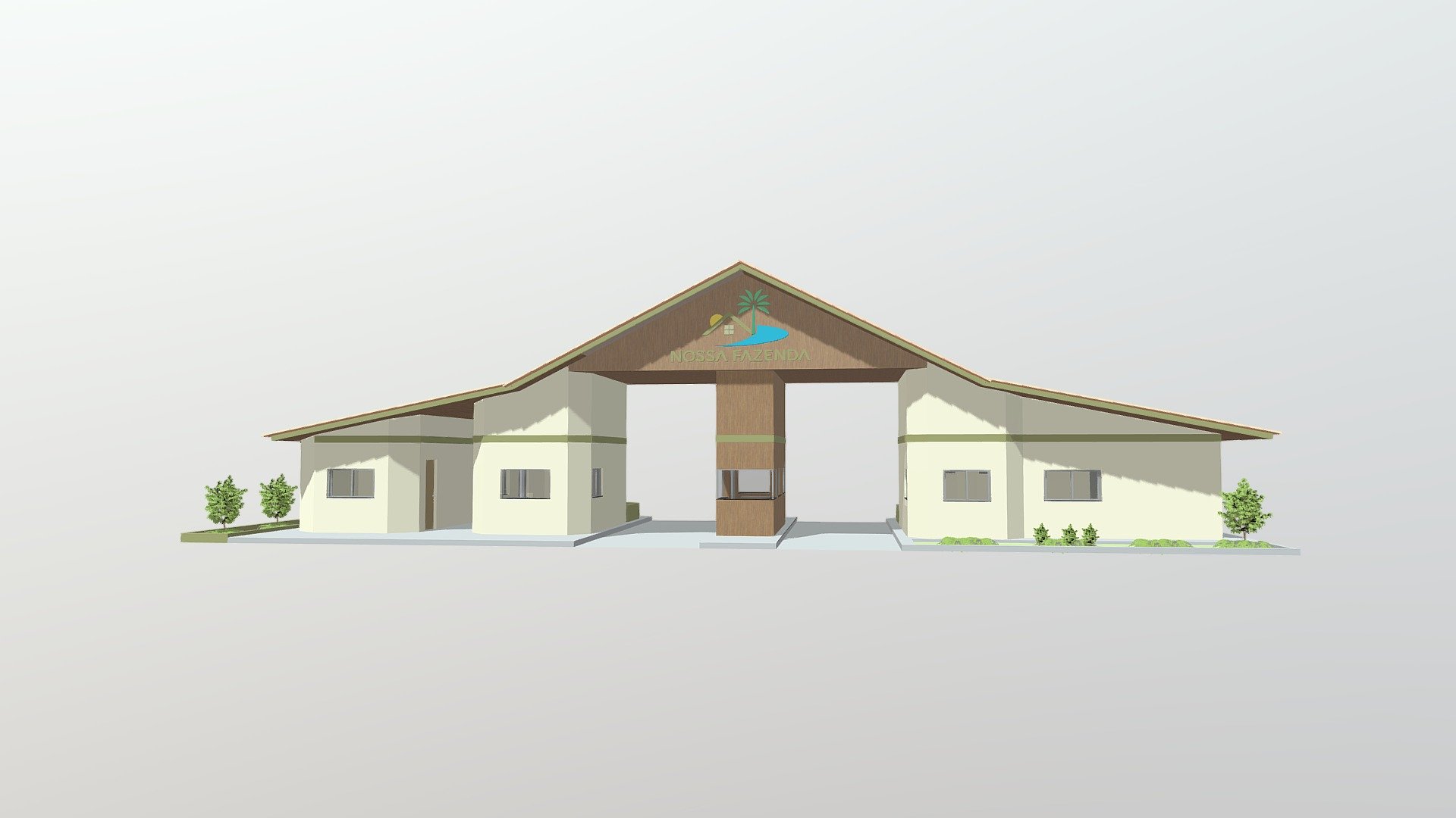 Maquete eletrônica - Portaria KM 432 - CNF - Download Free 3D model by ...