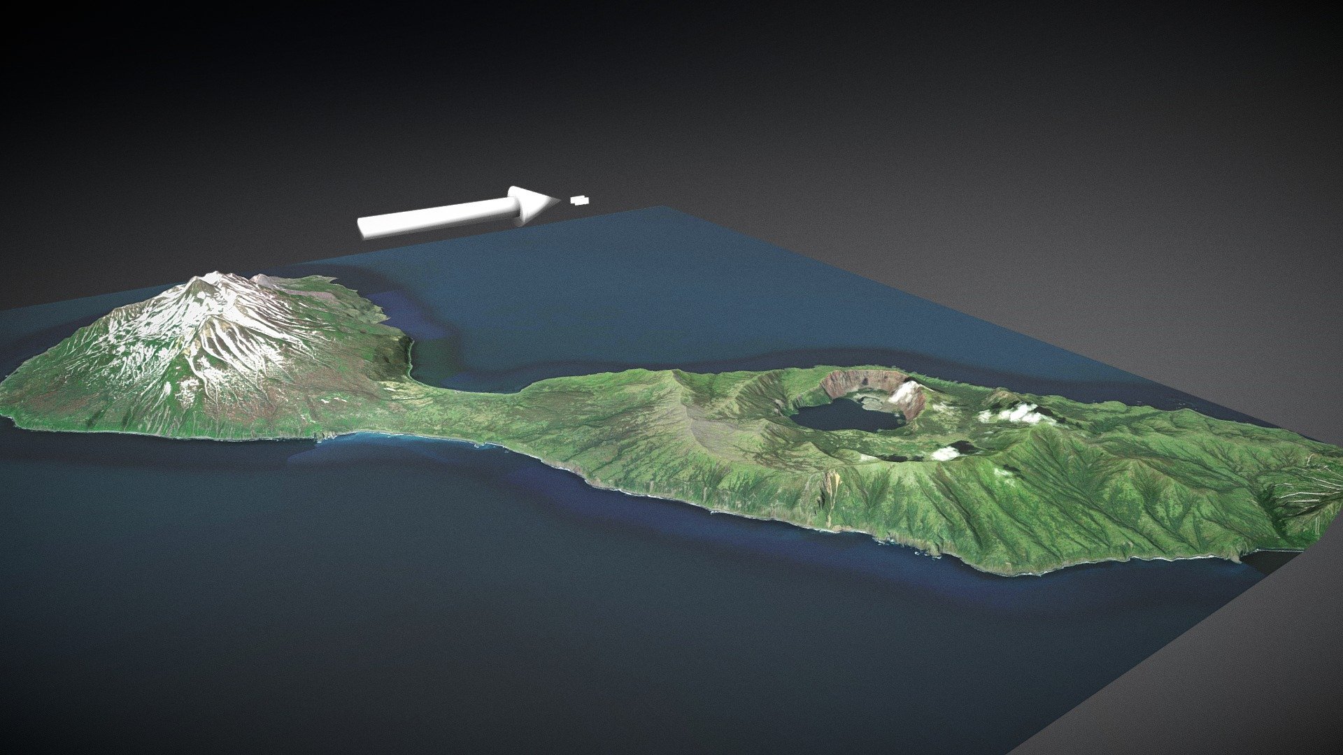 southern Simushir Island, Kuriles, Russia (x2) - Download Free 3D model ...