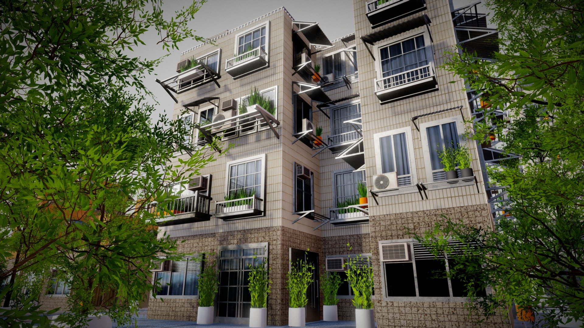 Modular Resident Buildings Collection - Buy Royalty Free 3D model by ...