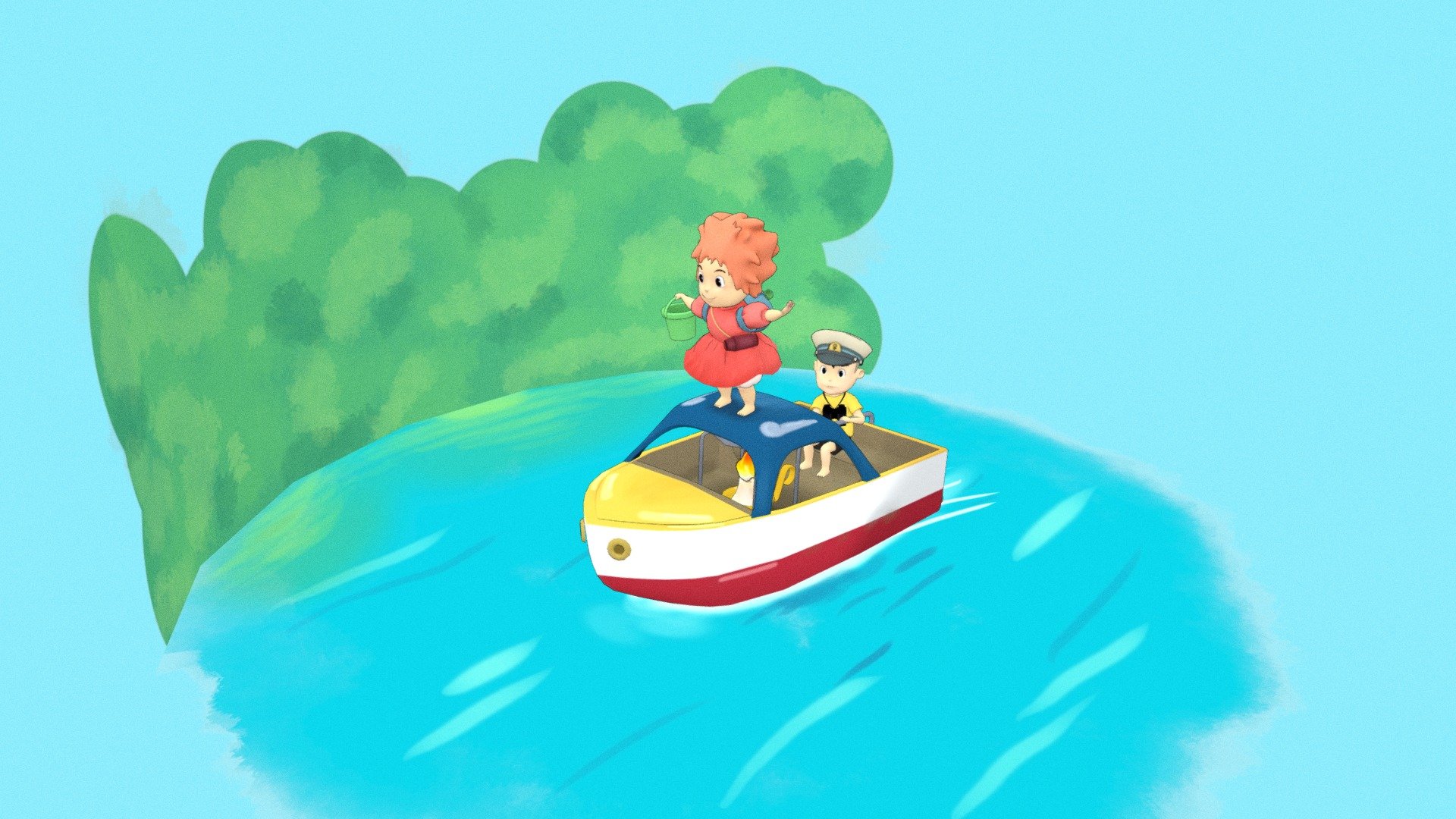 Ponyo on a boat - Download Free 3D model by Uluncha (@ulun.cha.3d ...