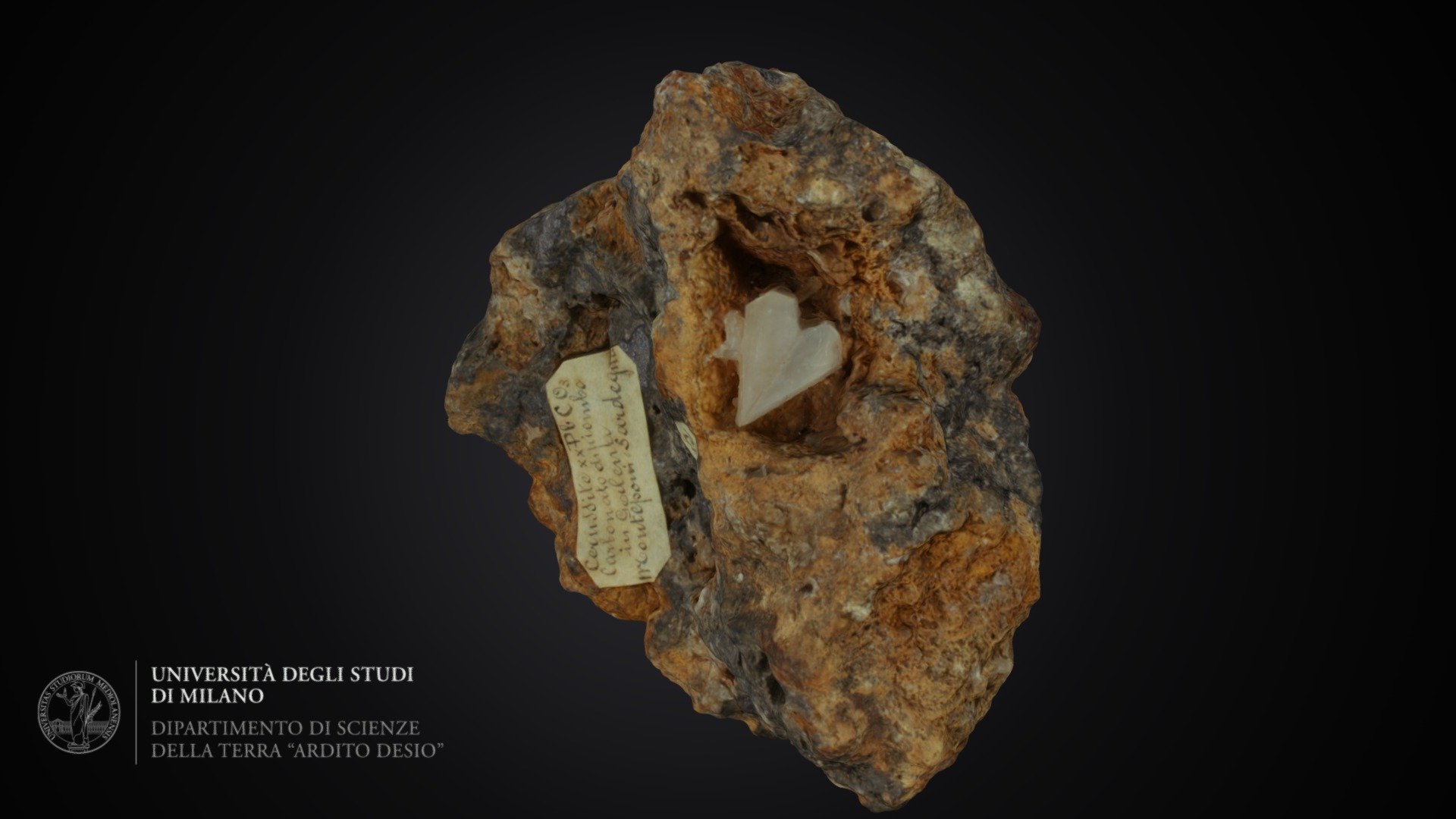 cerussite in galena - 3D model by Department of Earth Sciences "Ardito ...
