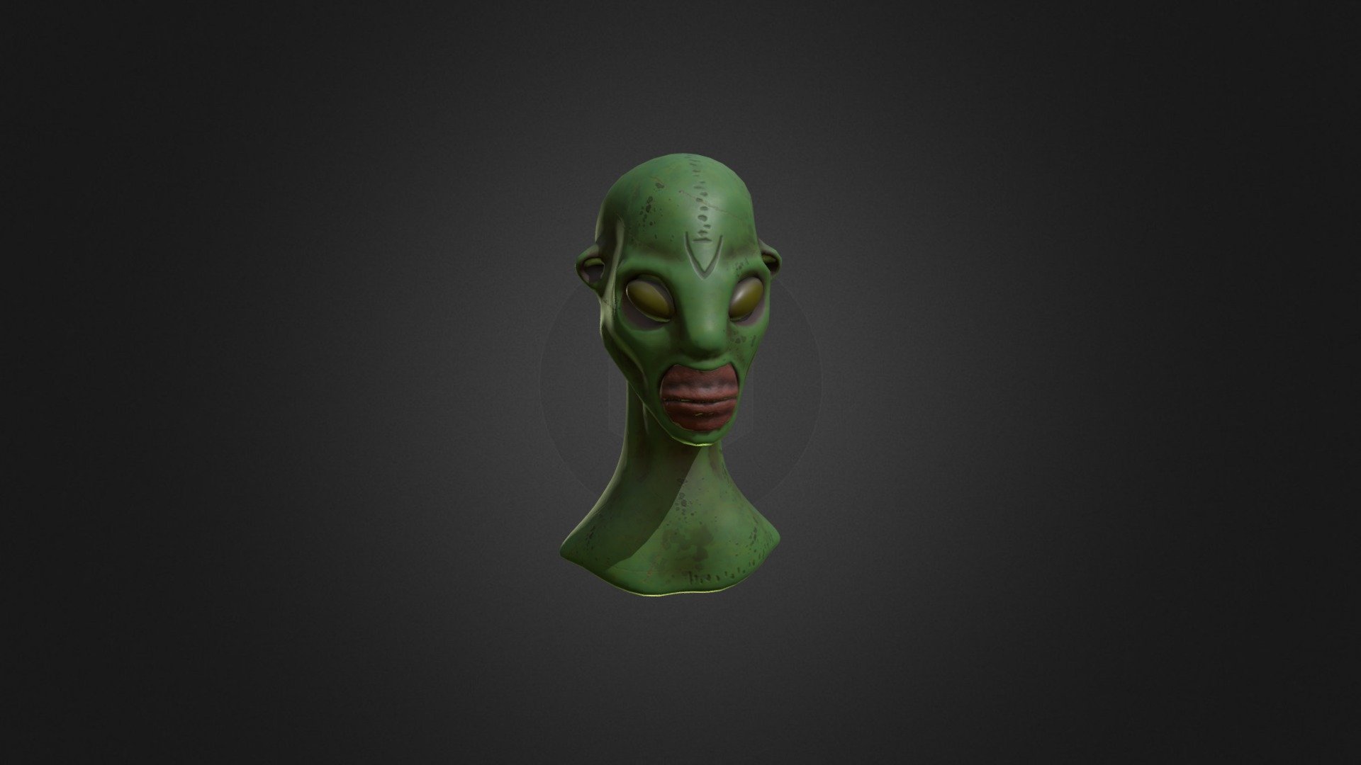 Alien head bust - Download Free 3D model by SlagPerch 3D (@slagperch3d ...