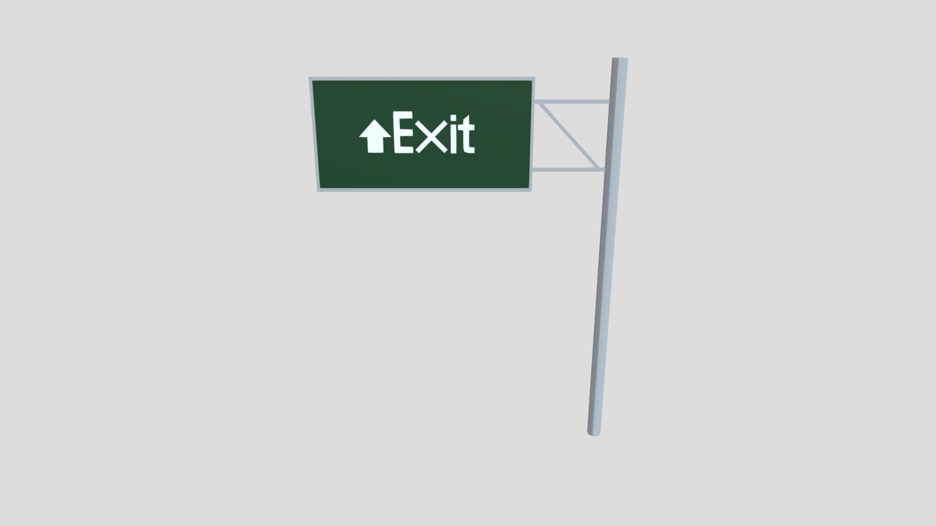 Exit Sign - 3D model by Jimmy Dadema (@JimmyDadema) [a3c87d7] - Sketchfab