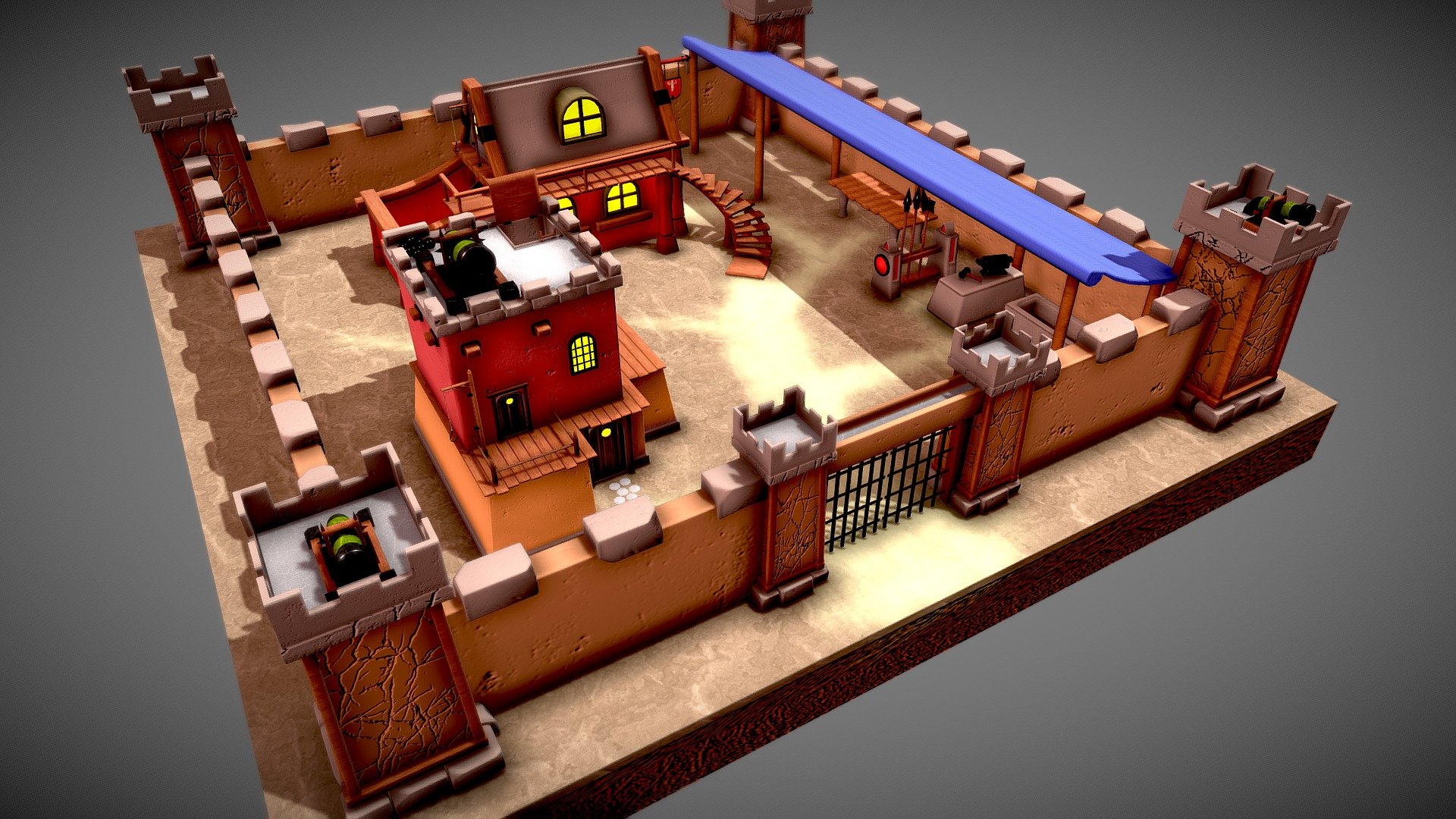 Military town - 3D model by d_Bonzo [a3c89fd] - Sketchfab