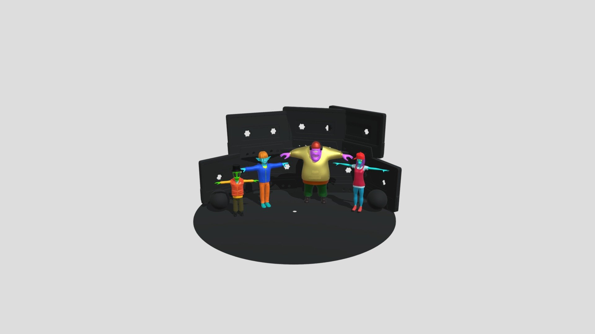 No Funkible - NFT music band - 3D model by Tronadores [a3c99f3] - Sketchfab