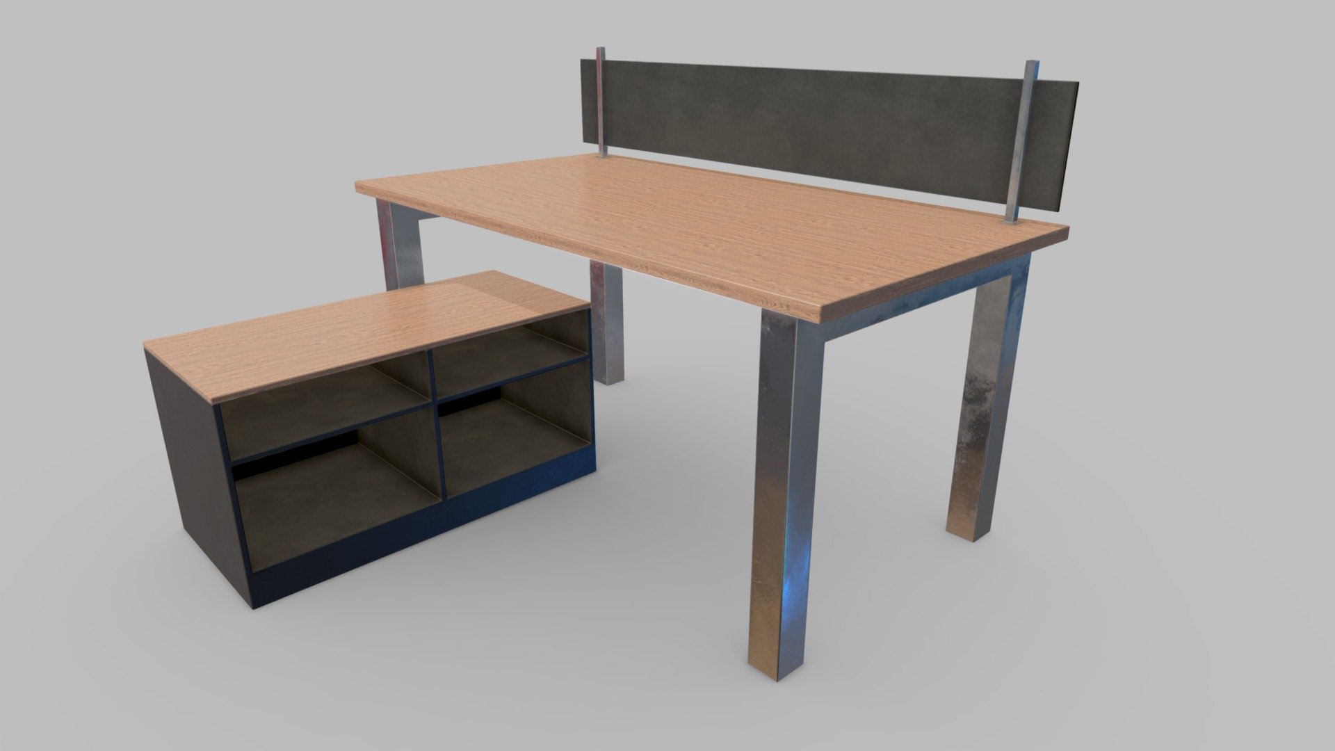 Office Desk Low-poly 3D model - Buy Royalty Free 3D model by Andrew ...