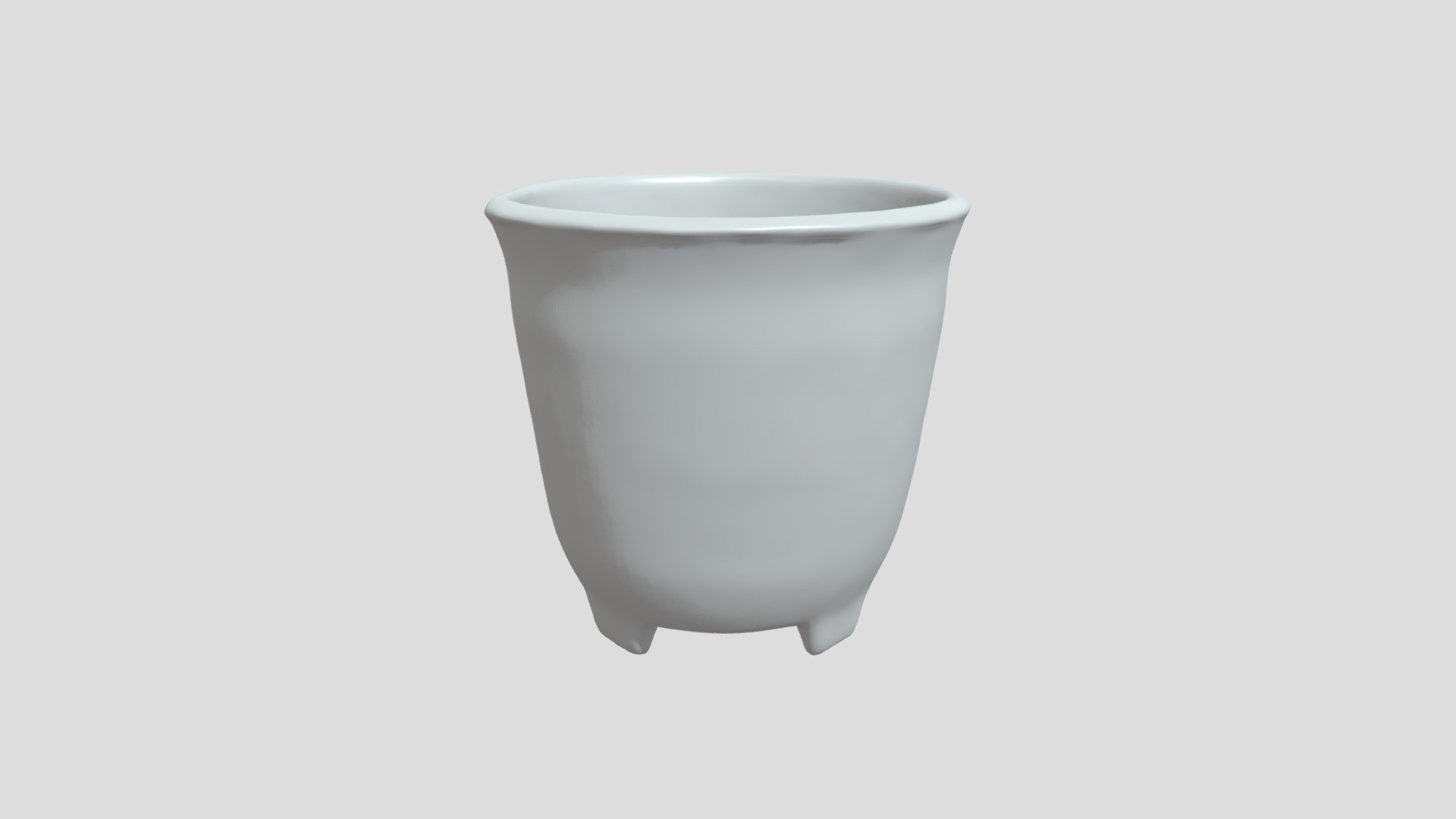 ceramic plant pot with feet - 3D model by longtma123 [a3cb5d2] - Sketchfab