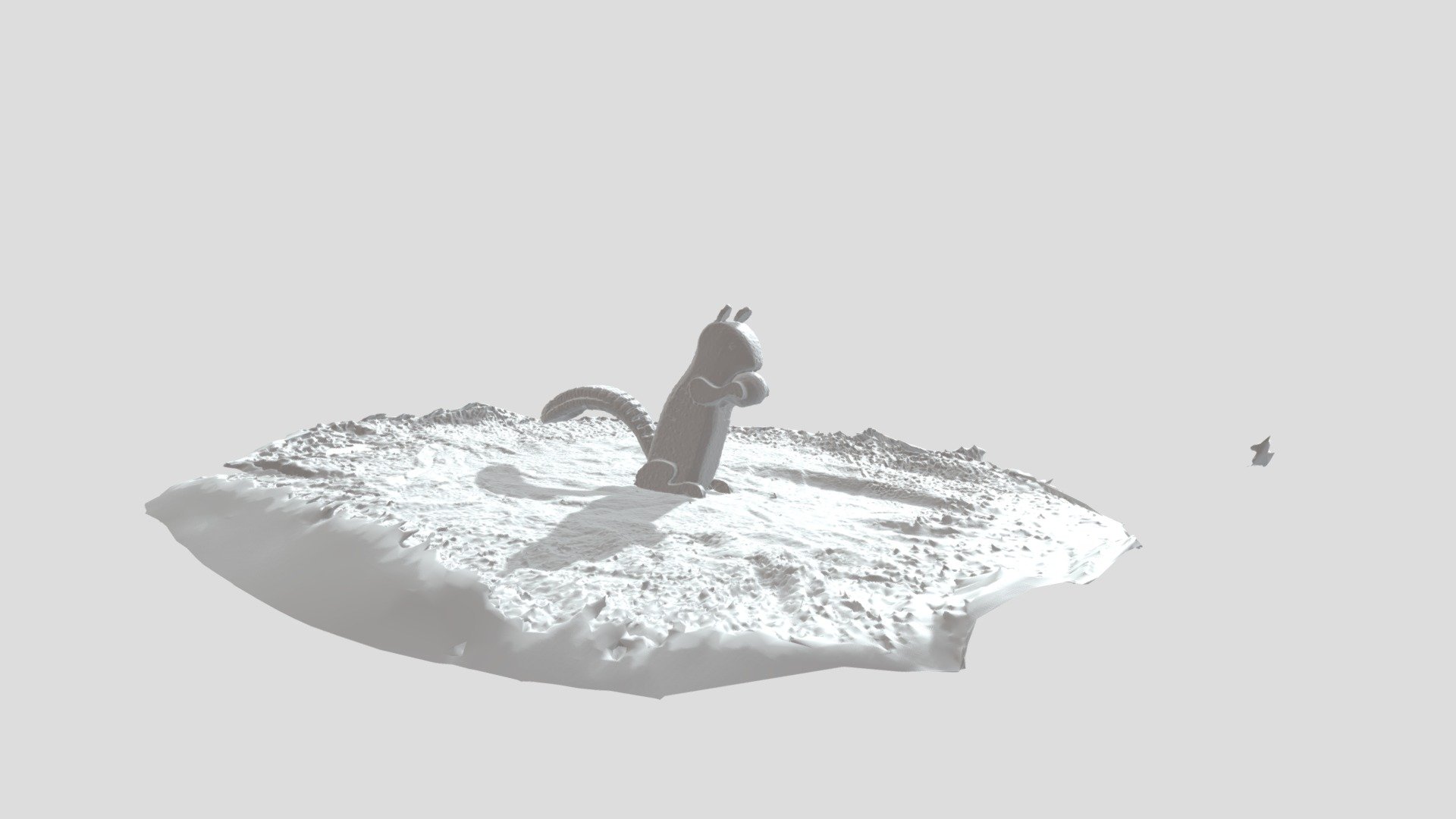 Low Poly 3D Model Of a wooden squirrel - Download Free 3D model by ...