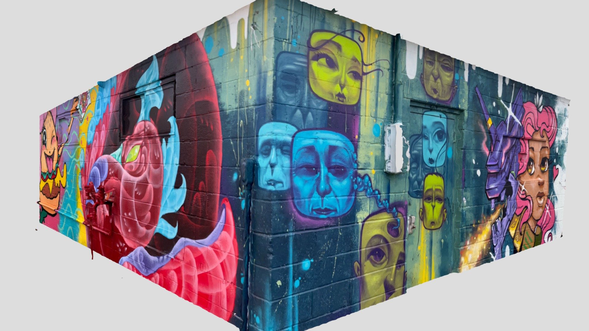Chicago Graffiti Art_ Nicky’s Grill - Download Free 3D model by coatar ...
