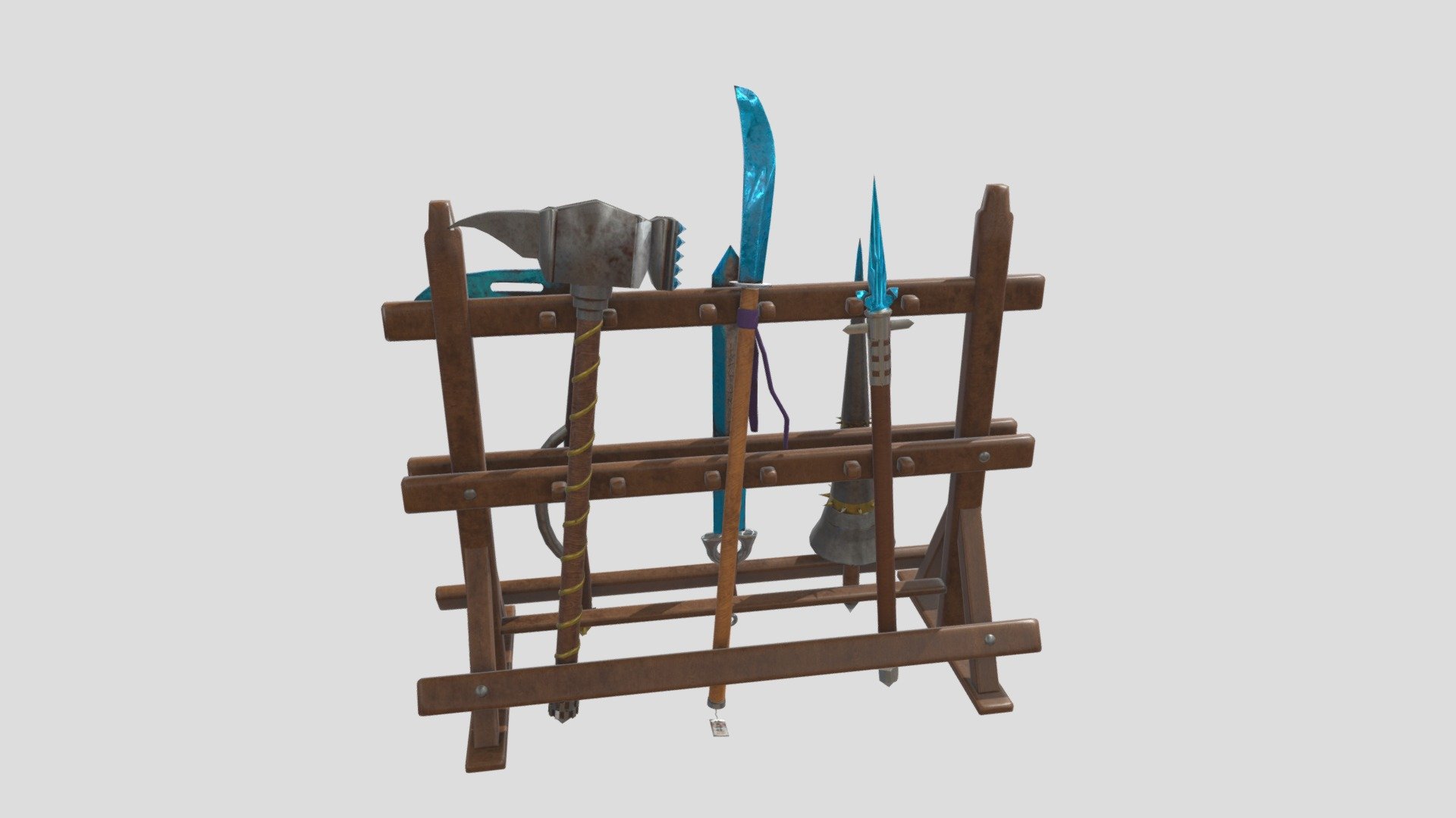 Complete Fantasy Weapon Rack - Download Free 3D model by Cetoseto ...
