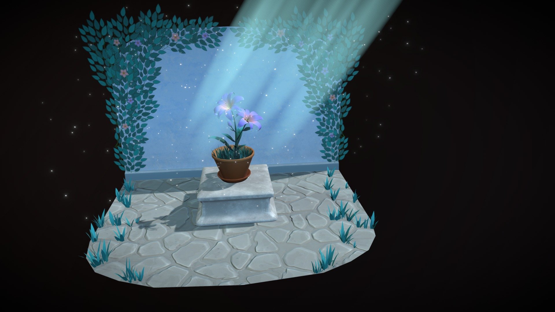 Lily pot - Download Free 3D model by ioana.dobra [a3e5829] - Sketchfab