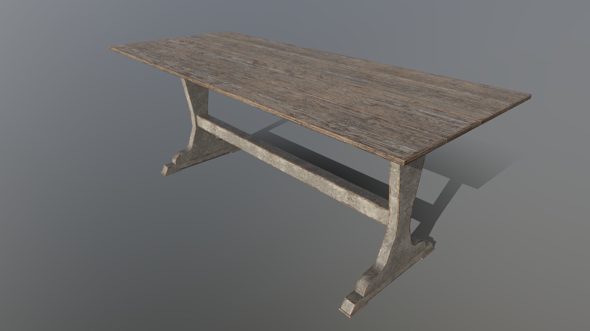Old Table 02 - 3D model by Caxtor [a3edf05] - Sketchfab
