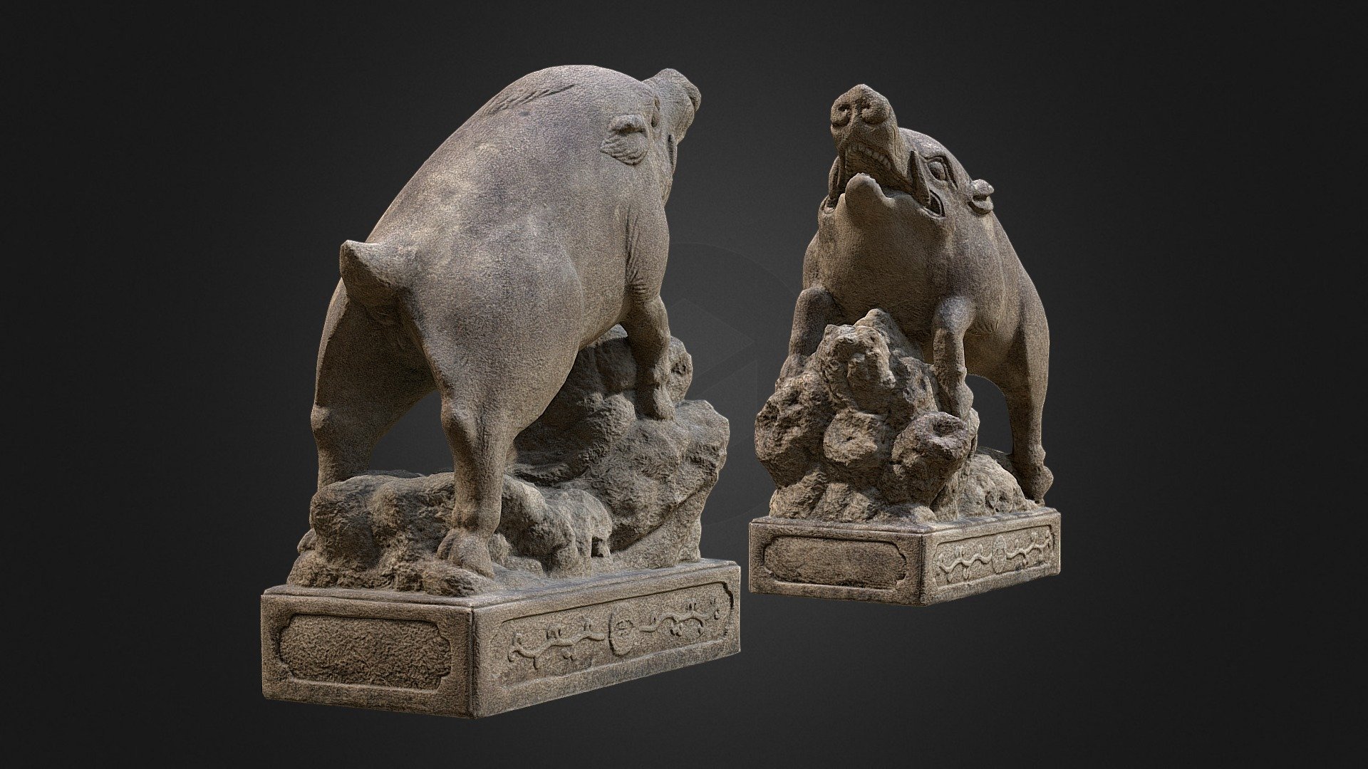Inoshishi (Guardian Boars) @ Goo Shrine (Kyoto) - 3D model by Vlad ...
