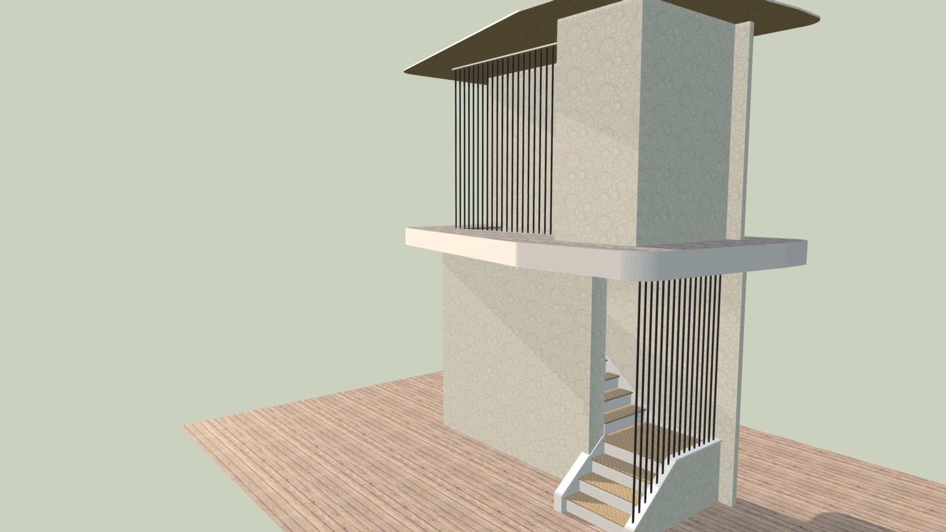 Paula Nelson vertical rods - 3D model by TopTreadStairways ...