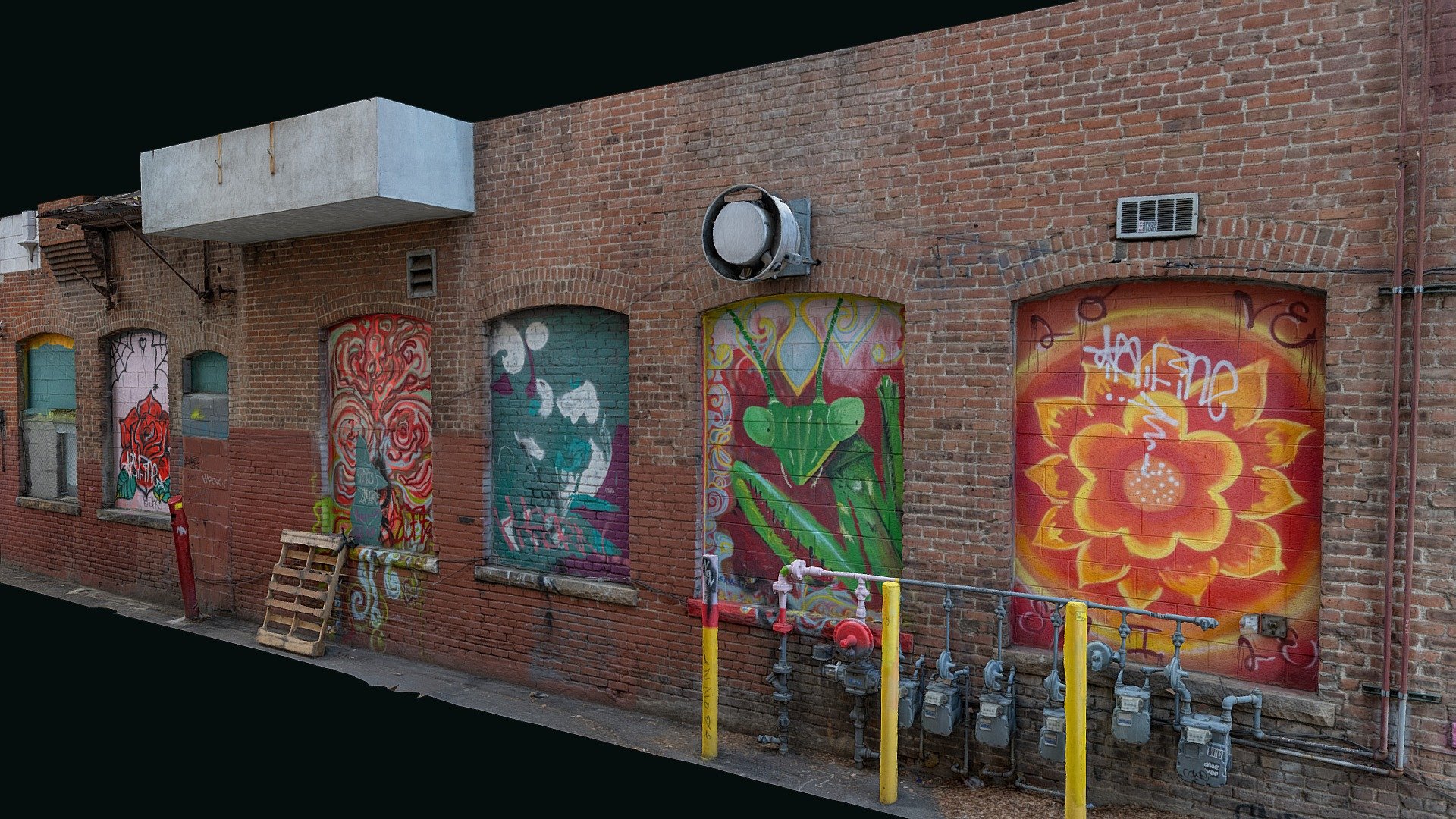 Alley wall in Denver - Download Free 3D model by Saulius.Zaura [a3f60cc ...