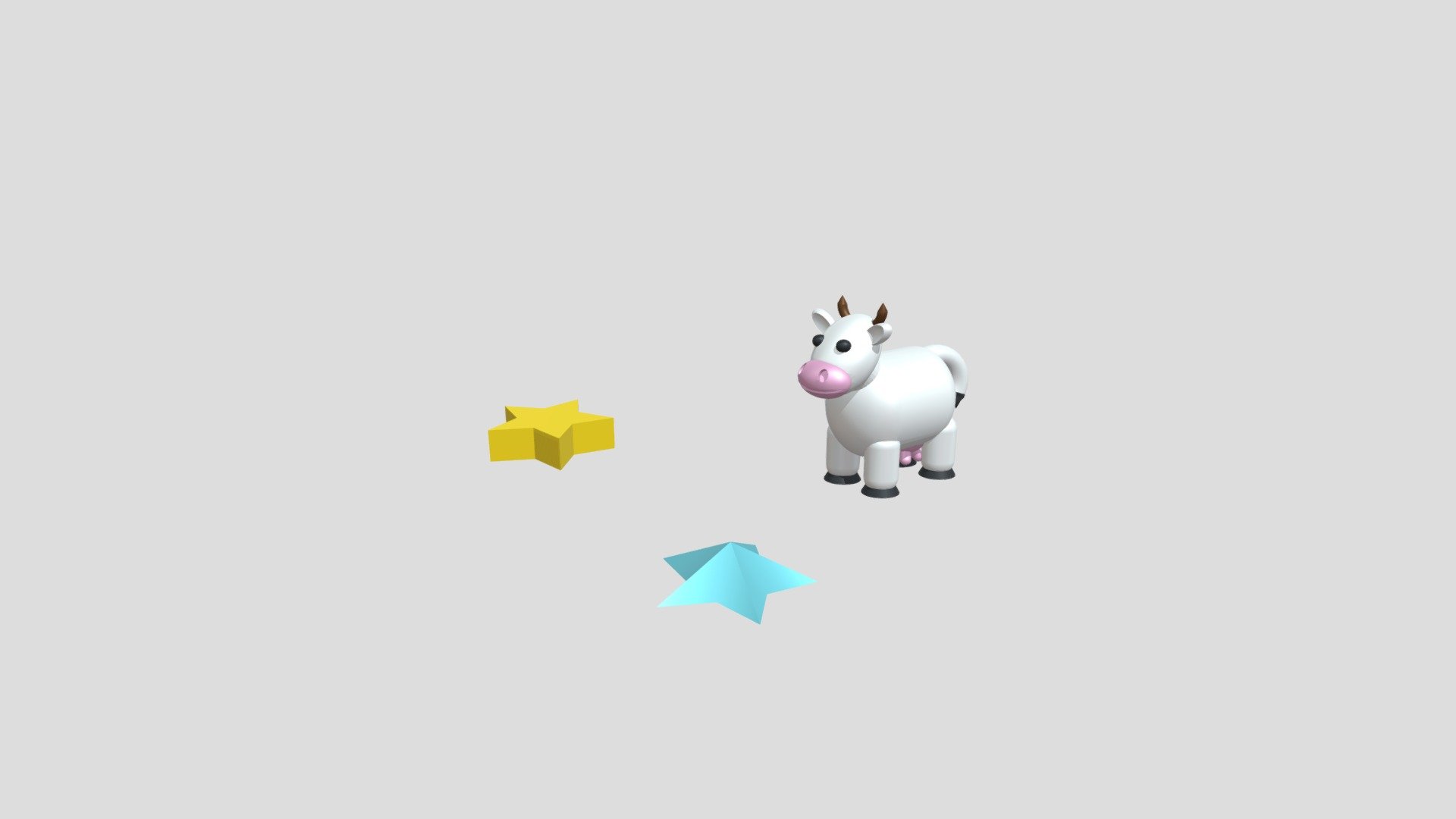 Cow and stars - 3D model by robin.row [a3f6de3] - Sketchfab