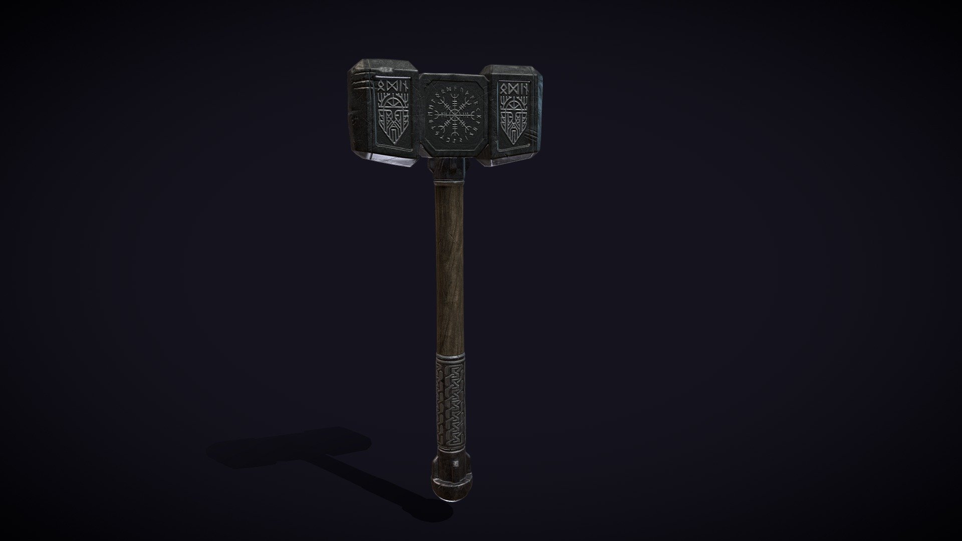 Medieval War Hammer GameReady Low-poly 3d model - 3D model by 3d_add.mesh (@addmesh_3d) [a3f74cf ...
