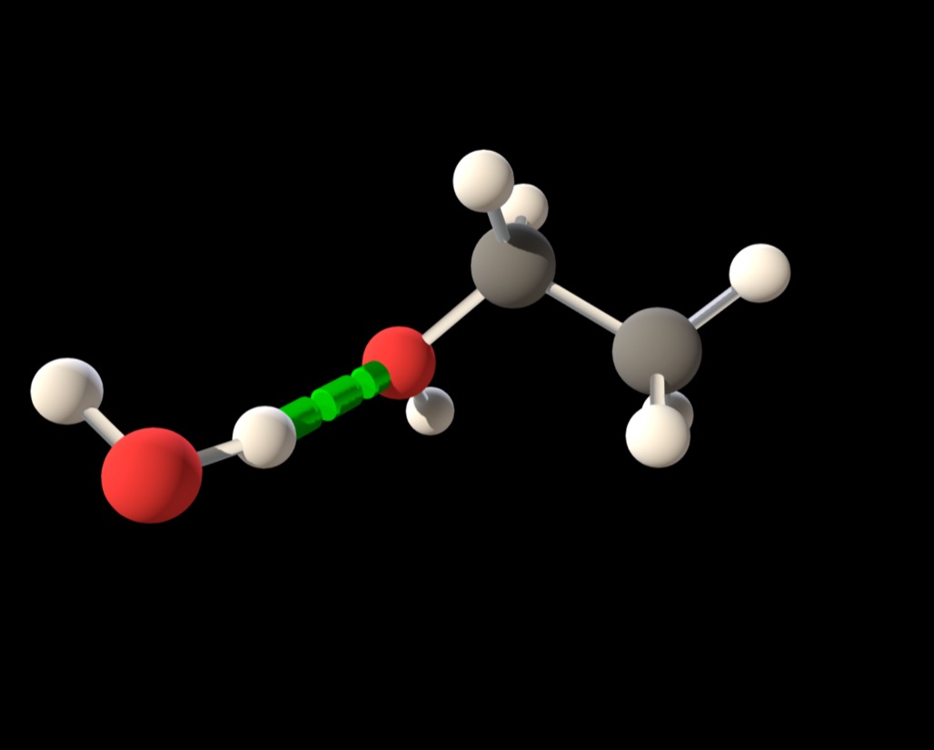 Water ethanol hydrogen bond - 3D model by Edumol [a3f91bb] - Sketchfab