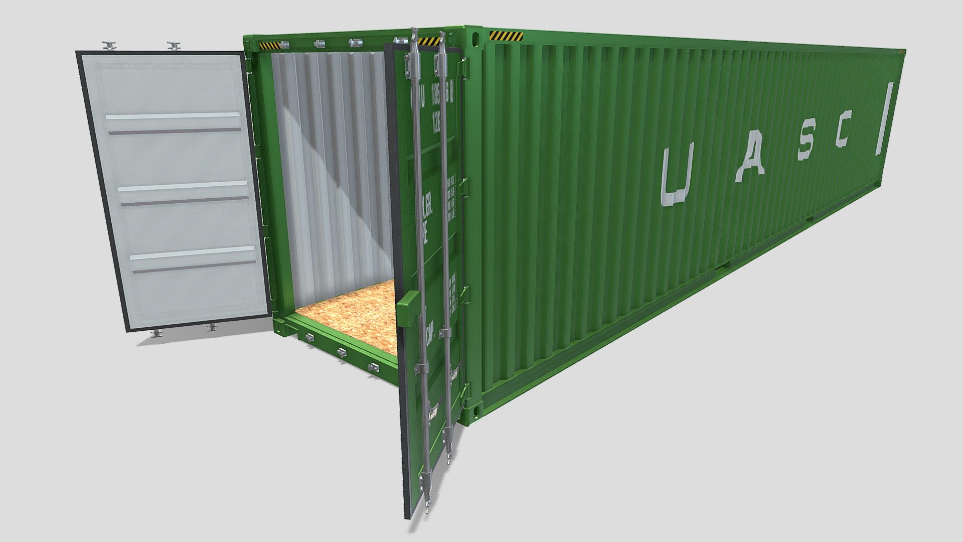 40ft Shipping Container UASC v1 - Buy Royalty Free 3D model by ...