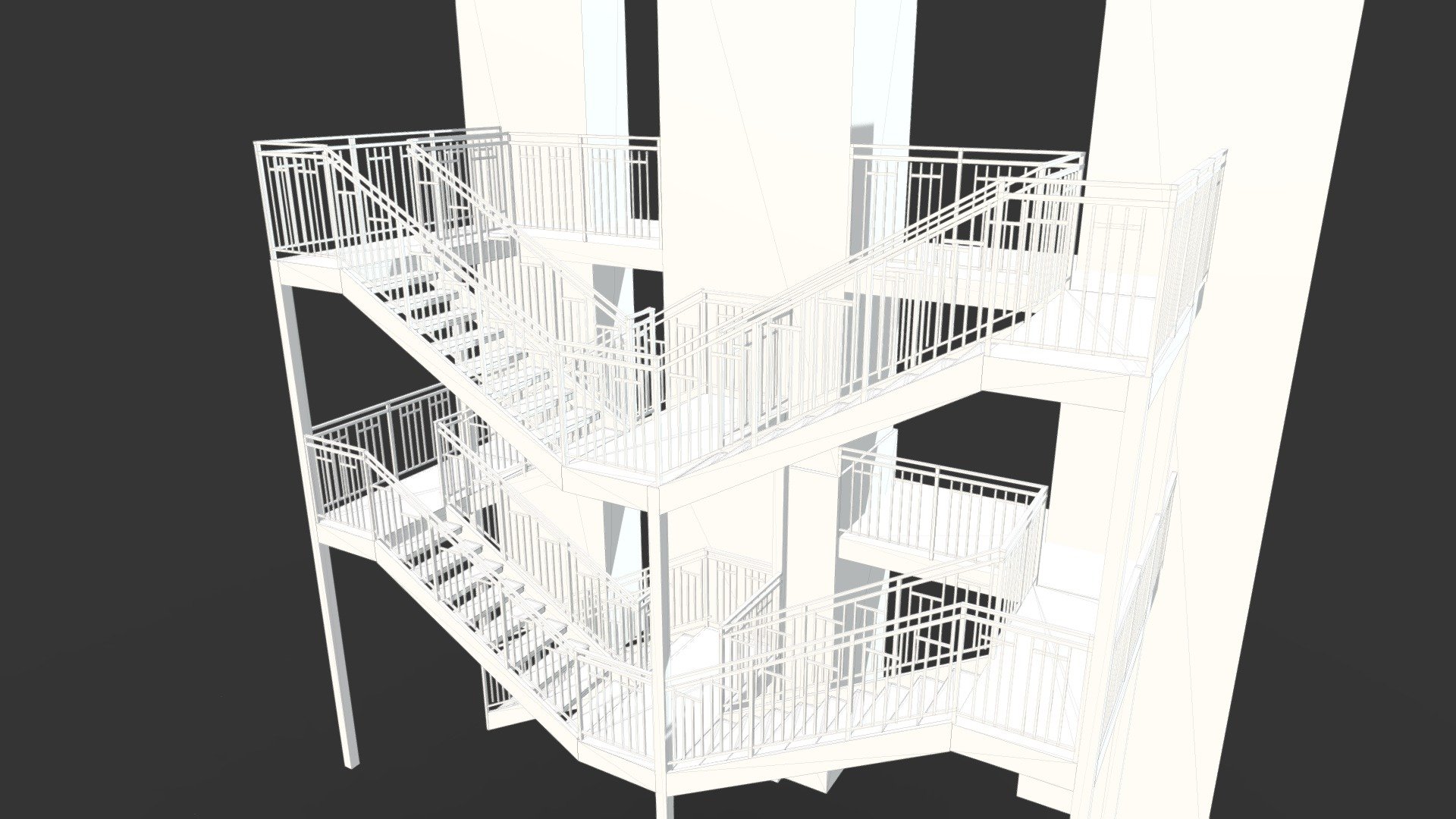 Switchback Stair v2 - 3D model by David Filak (@dfilak) [a3fc9b0 ...