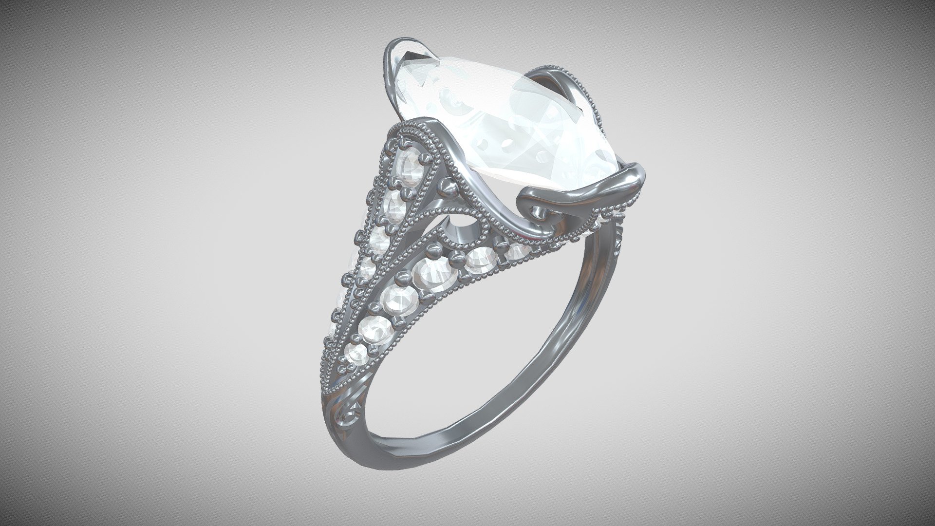 Art Deco Ring - Buy Royalty Free 3D model by KDesigns [a3ffe1b ...