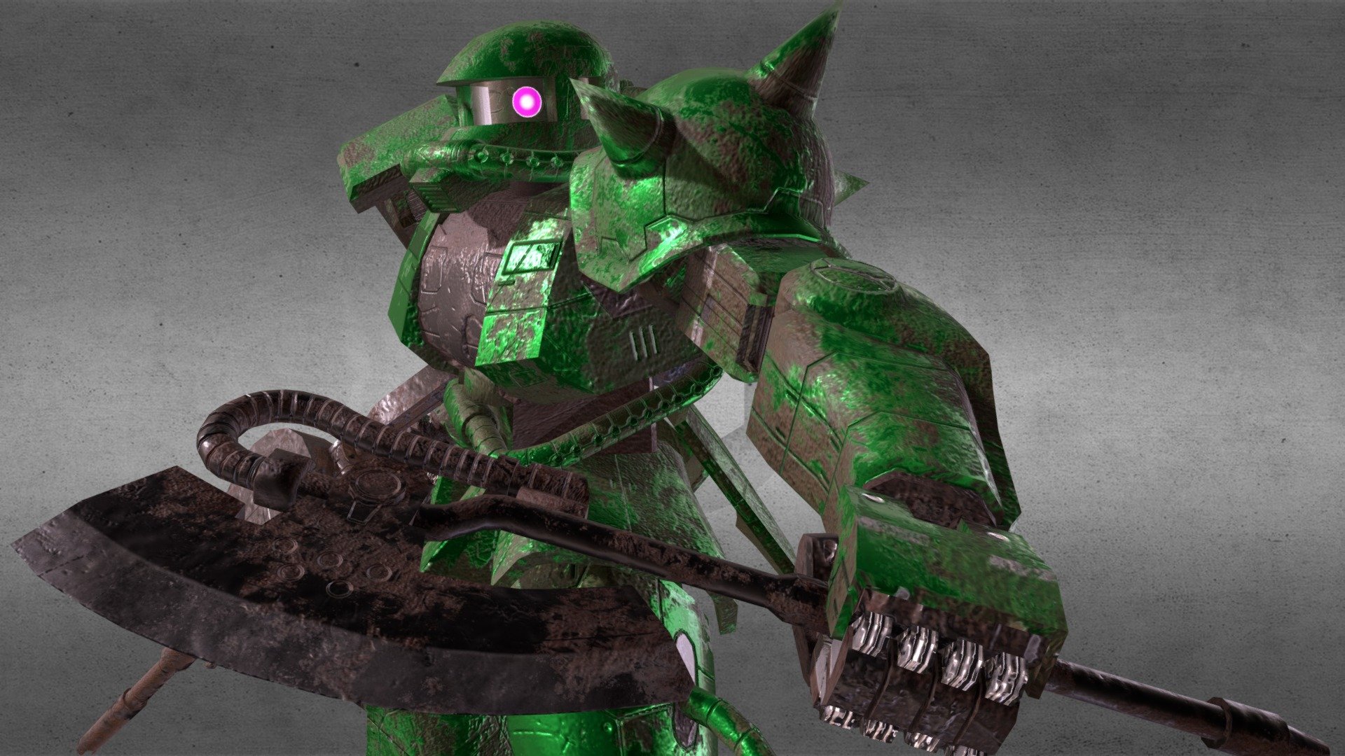 Zaku-2 Pose 02 - 3D model by JikuAIGE [a405838] - Sketchfab
