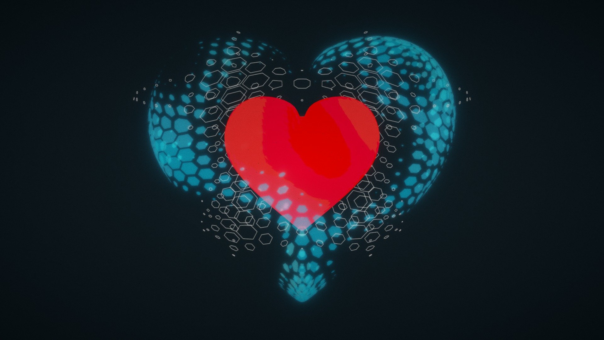 Heart Beat Abstract Geometry Animation Loop 2 - Download Free 3D model ...