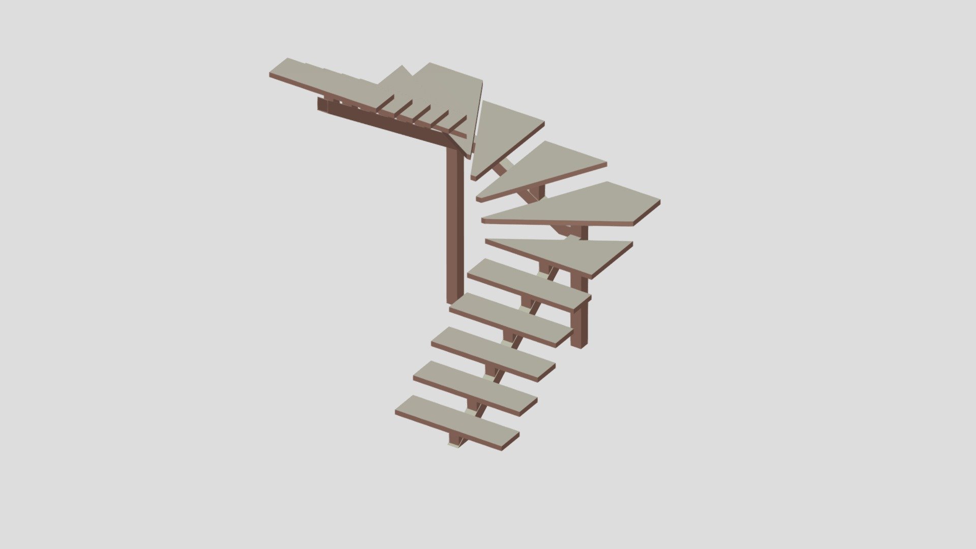 WINDER STAIR - Download Free 3D model by Buildom Design (@design42) [a40aac1] - Sketchfab